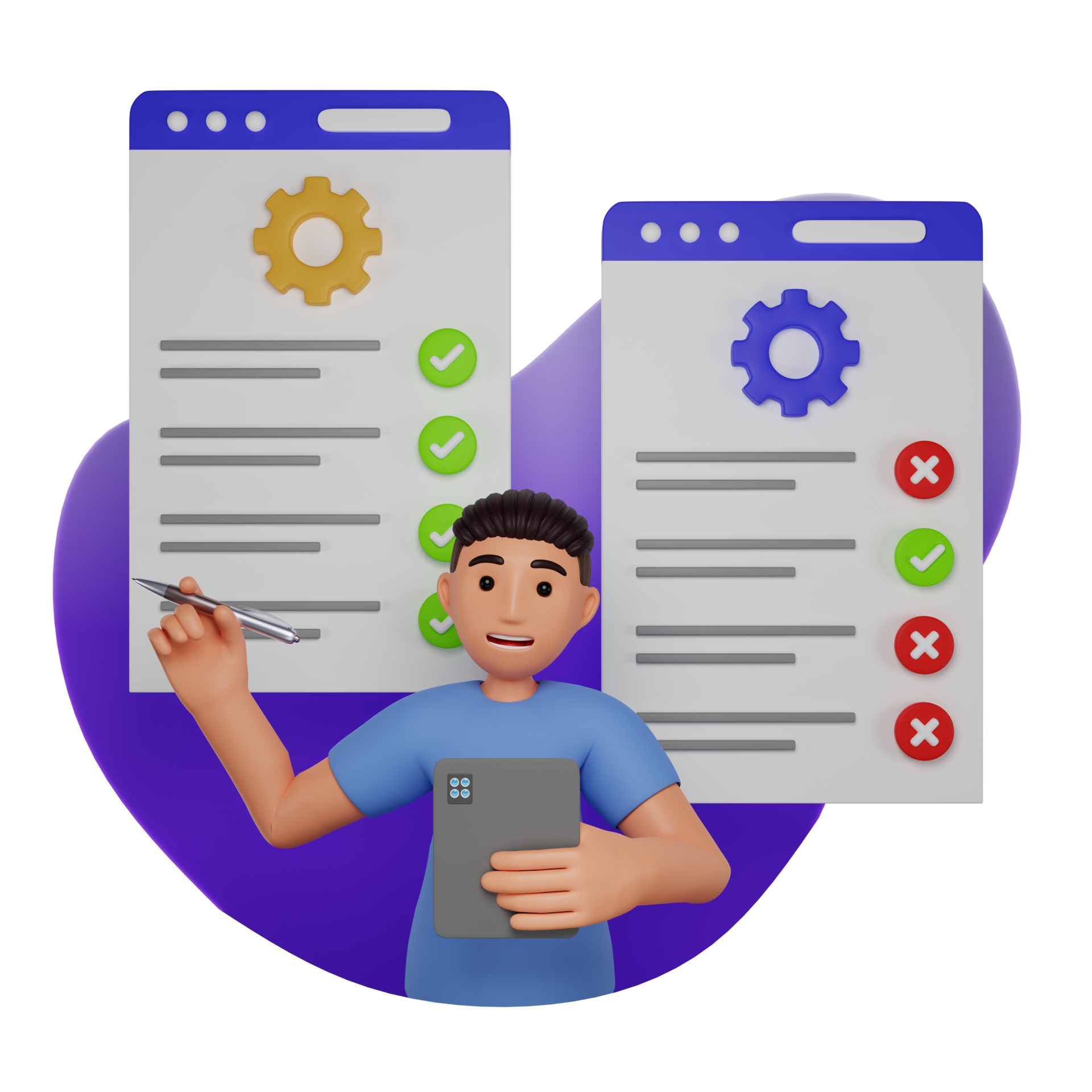 Product Testing 3D Character Illustration 24222417 PNG Product Testing 3D Character Illustration 24222417 PNG