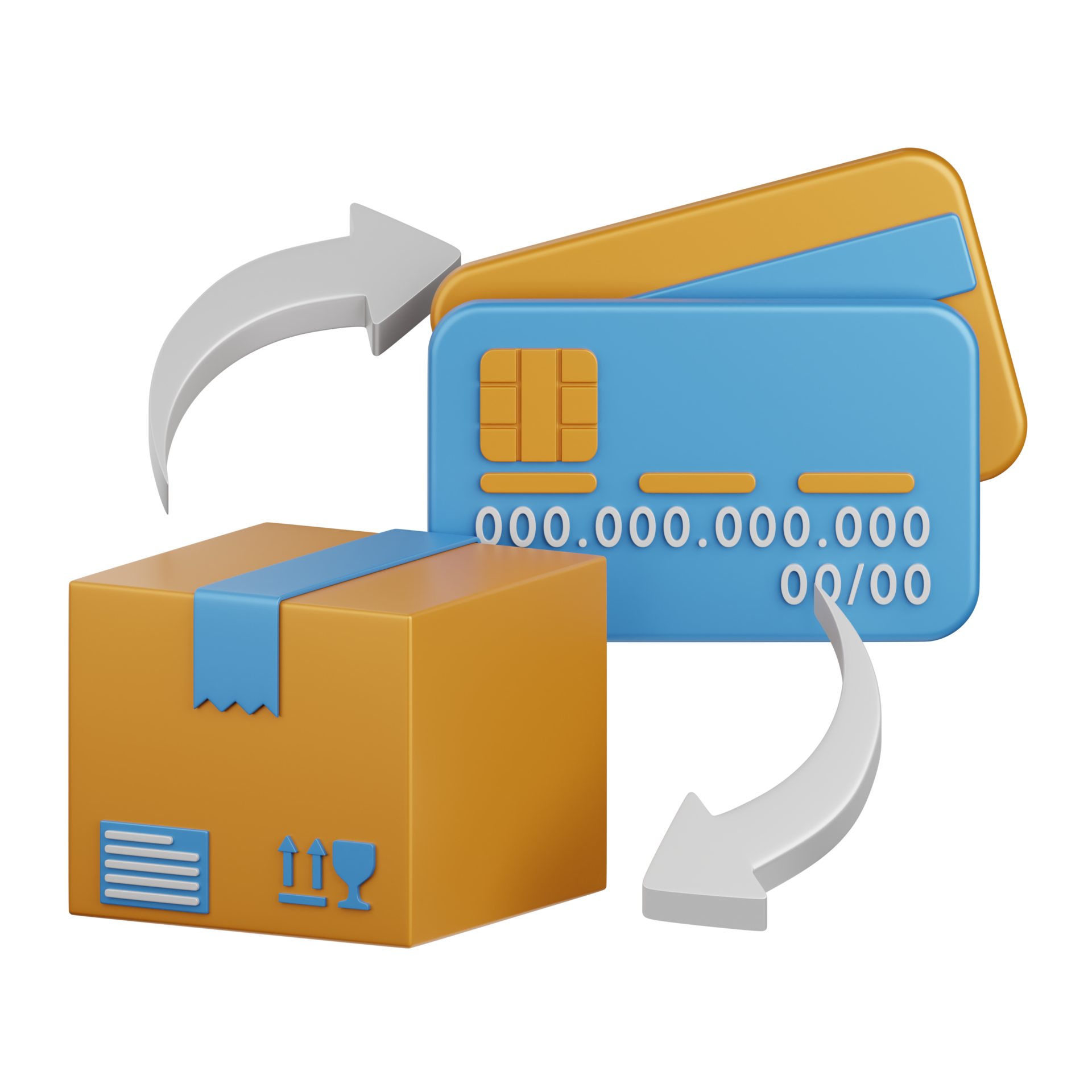 3d Rendering Purchase Transaction Process Isolated Useful For Payment