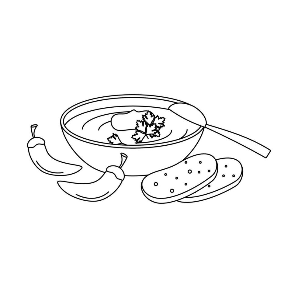 Borscht With Sour Cream Ukrainian Dish Ukrainian Symbols 24223086 Vector Art At Vecteezy