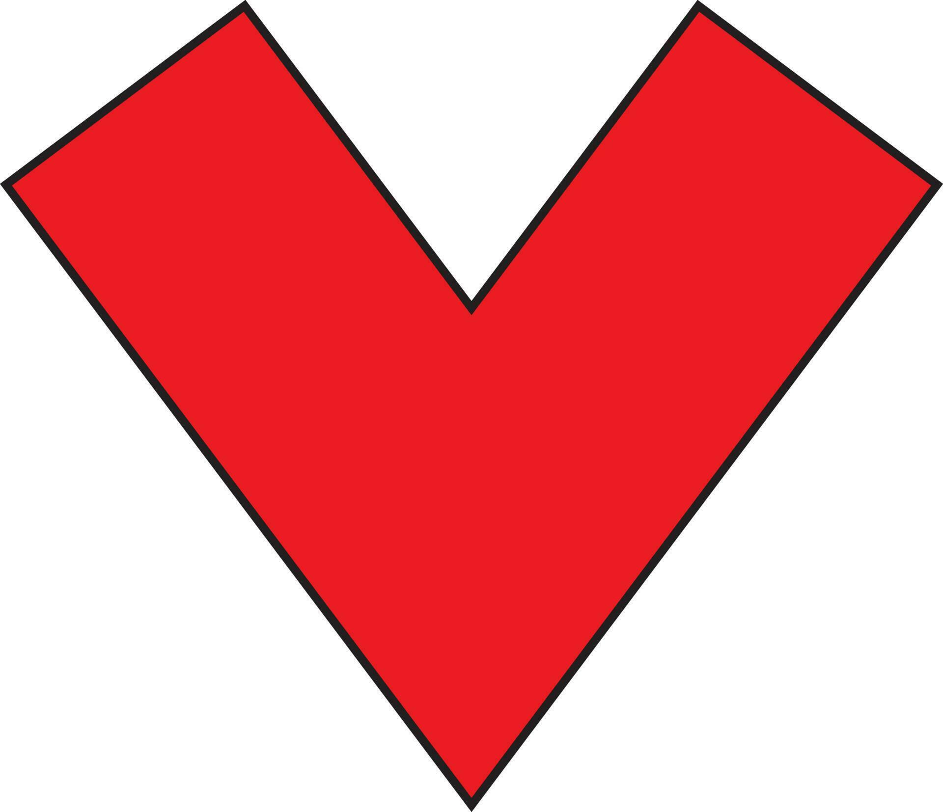 Isolated red V logo on white background. 24225115 Vector Art at Vecteezy