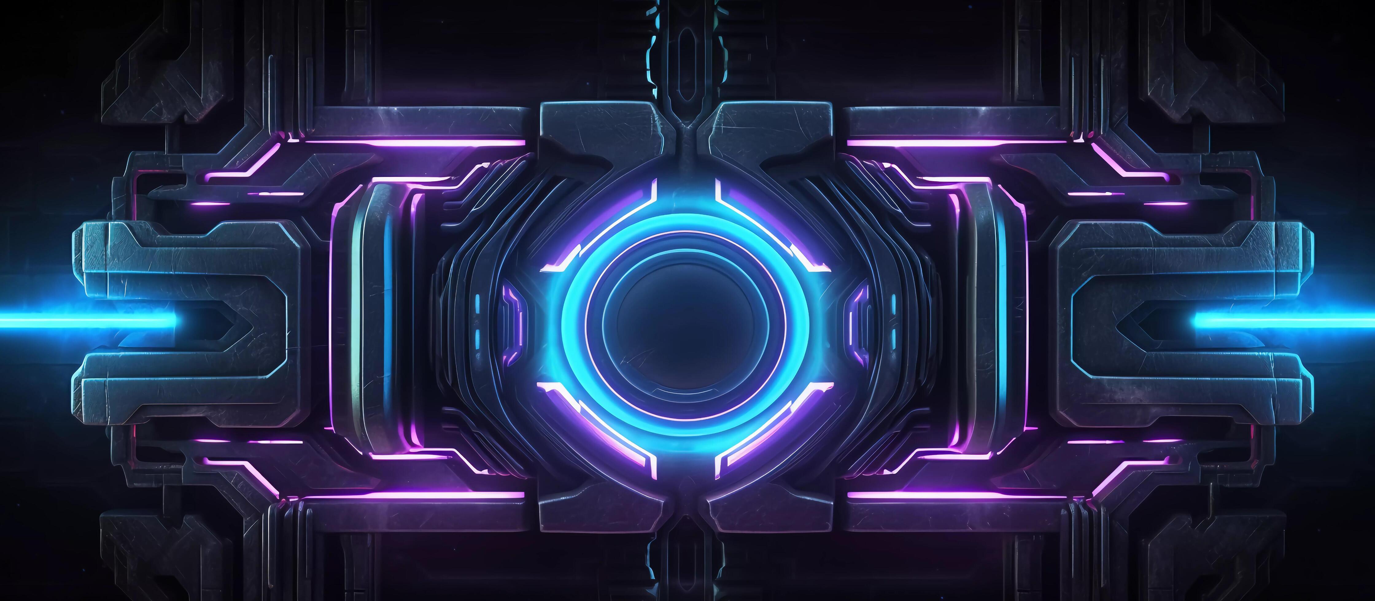 stunning sci-fi abstract design features a combination of blue and ...