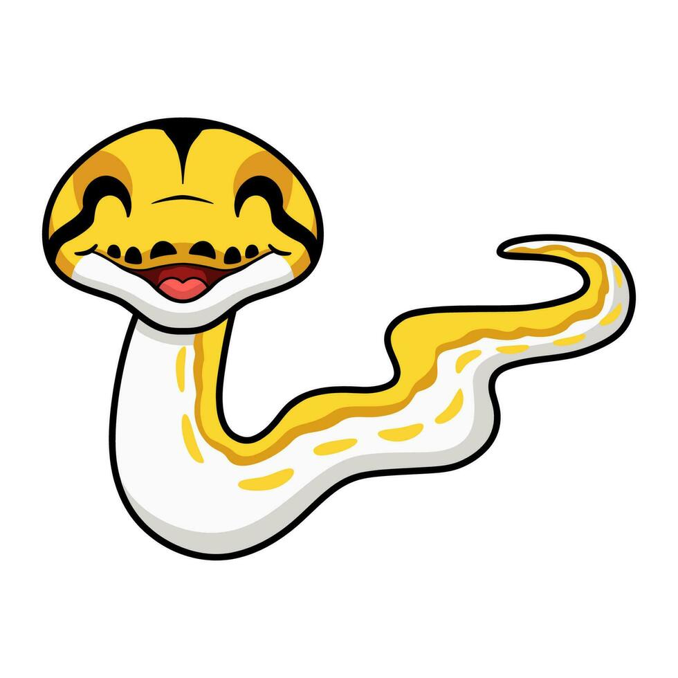 Cute albino tiger reticulated python cartoon 24232120 Vector Art at ...