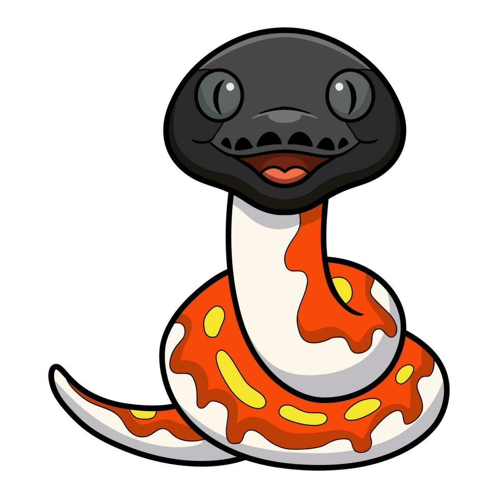 Cute red blood python cartoon 24232143 Vector Art at Vecteezy