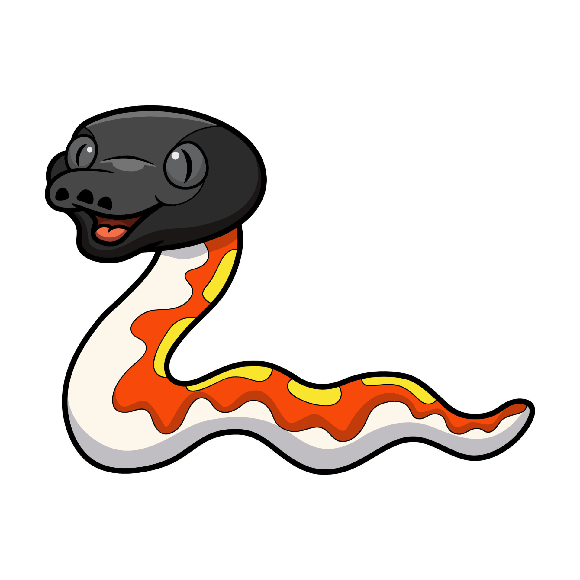 Cute red blood python cartoon 24232208 Vector Art at Vecteezy