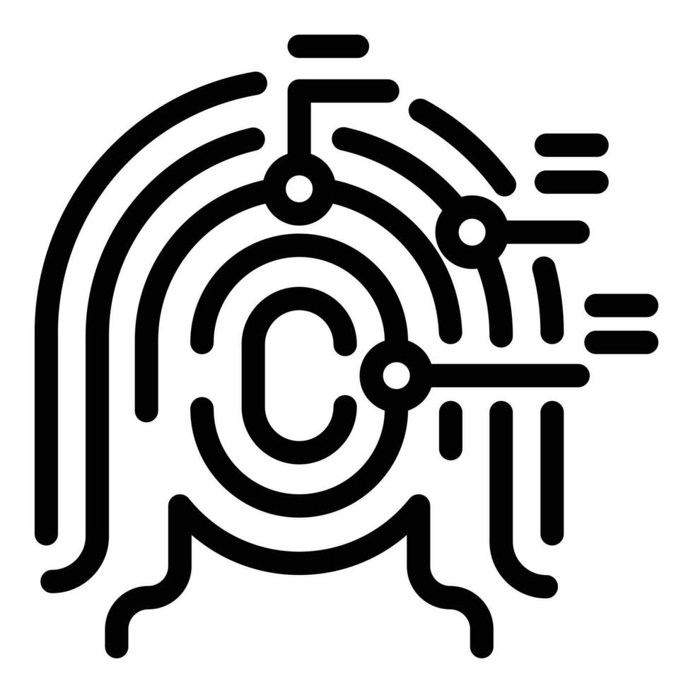 Fingerprinting Icon Outline Vector Touch Finger 24232322 Vector Art At