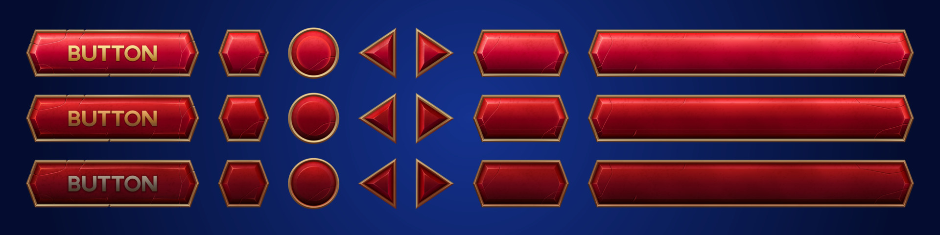 Red Ui Vector Button Animation For Game Interface 24233381 Vector Art At Vecteezy