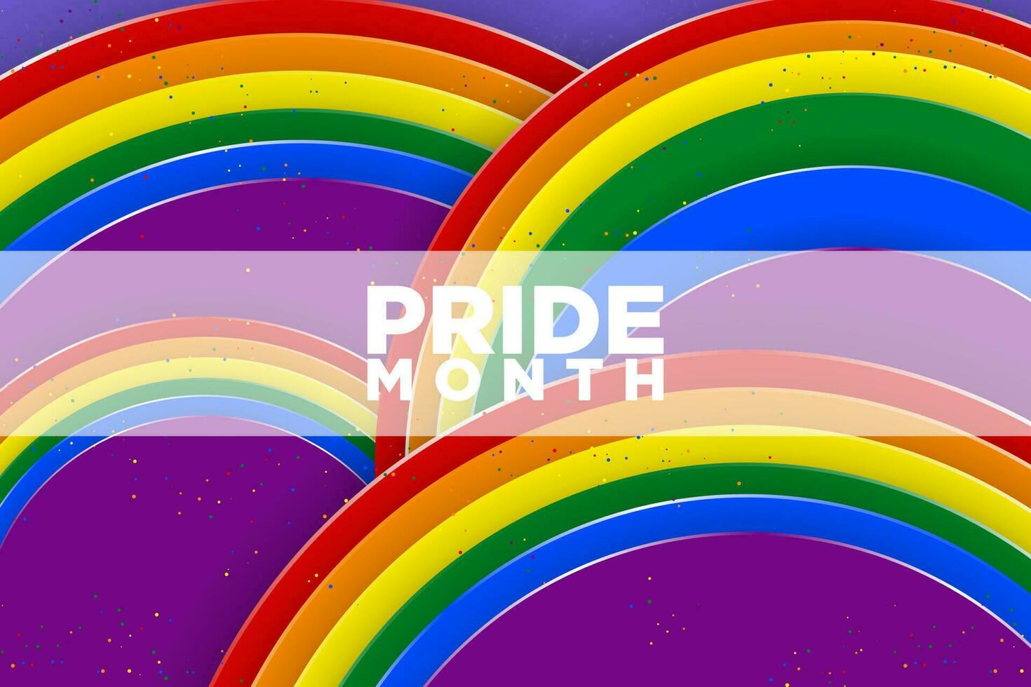 LGBT Pride Month Geometric Rainbow Background template. Rainbow circle ...