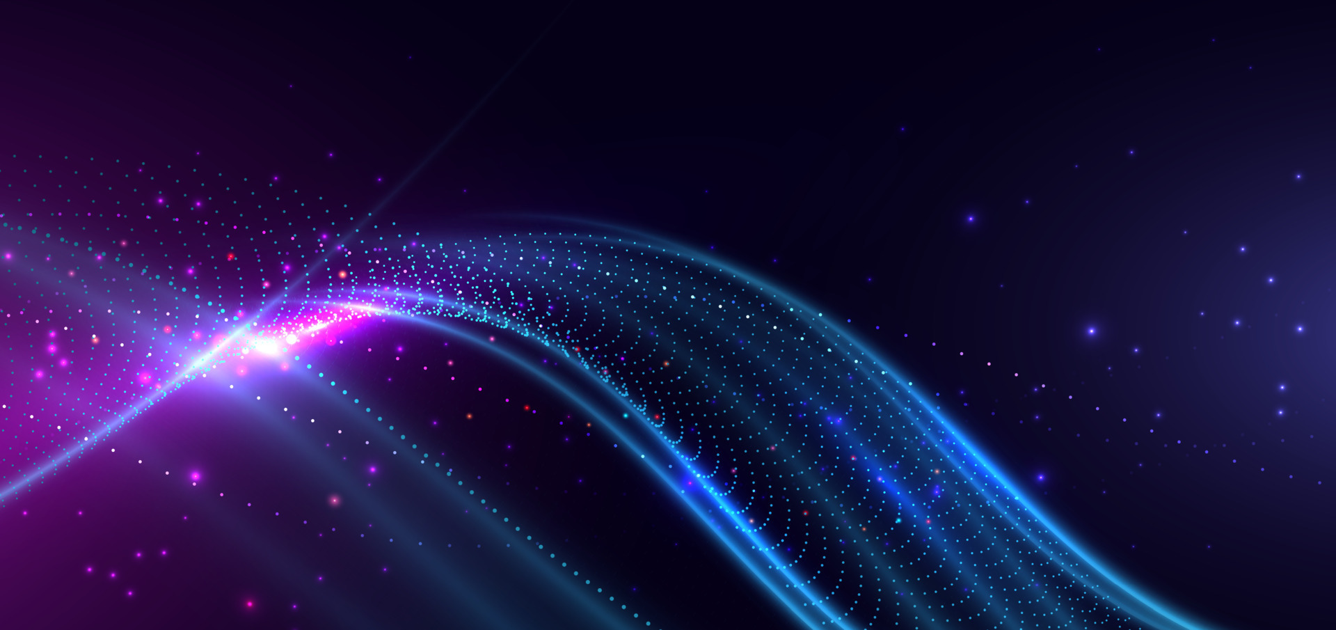 Abstract Technology Futuristic Digital Concept Wave Dot Pattern With