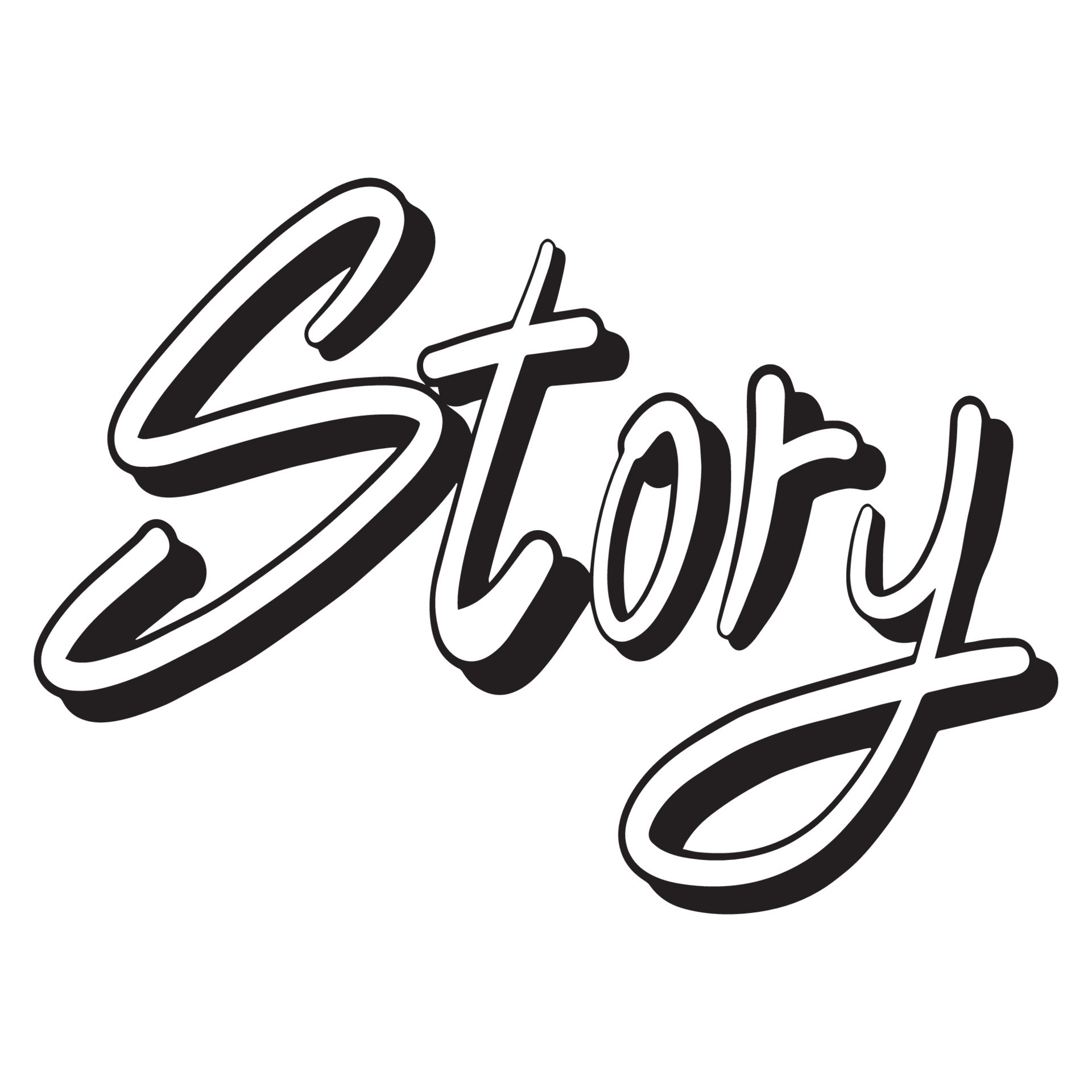 Cartoon Sticker Ouline Words Story Good For Graphic Design Resources Clipart Posters
