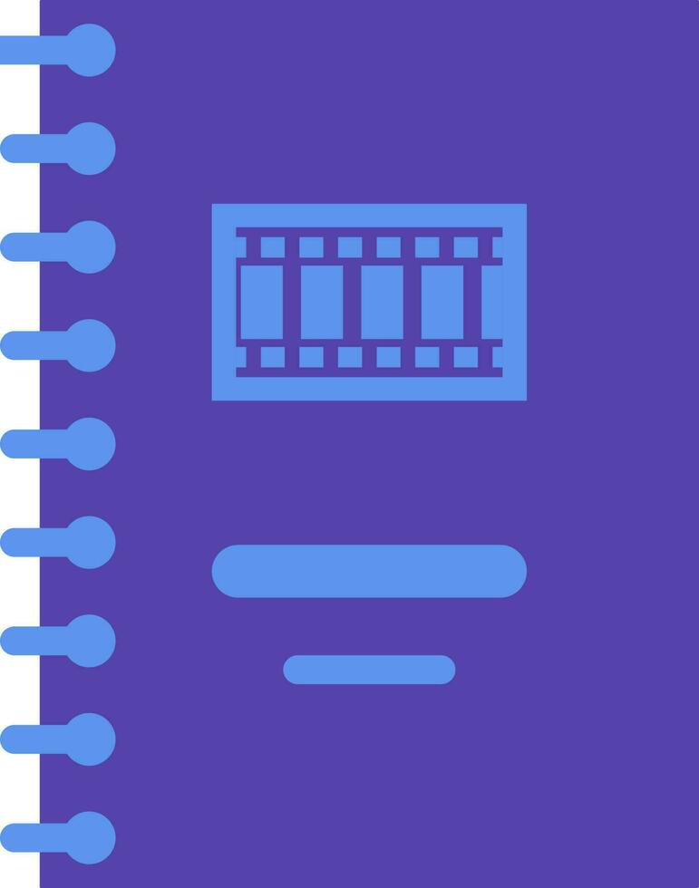 Notebook icon with reel picture for write script. 24237241 Vector Art ...