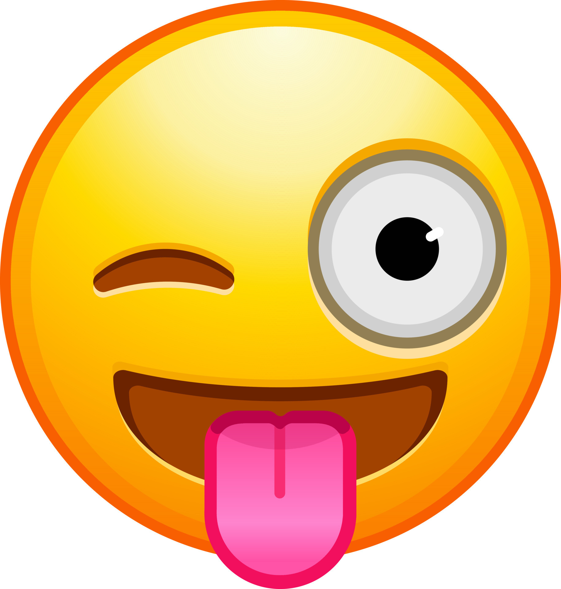 Big Set Of Yellow Emoji Funny Emoticons Faces With Facial Expressions