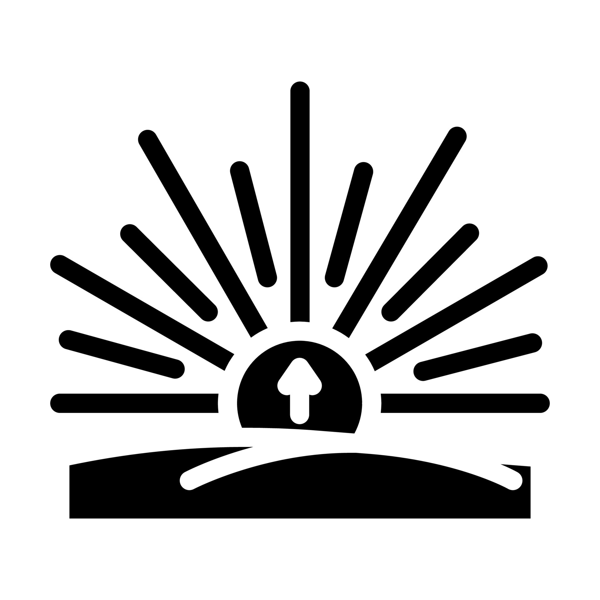 Morning Sunrise Sun Summer Sunlight Glyph Icon Vector Illustration