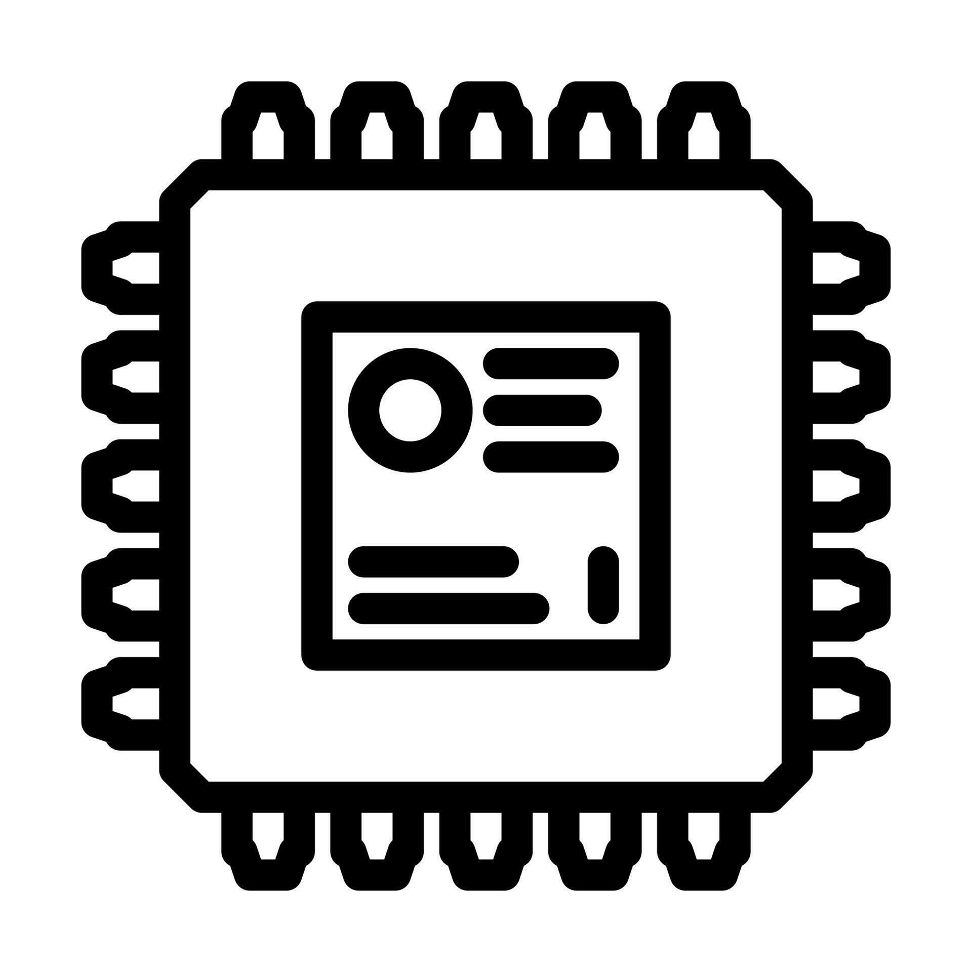 microcontroller electronic component line icon vector illustration 24238494 Vector Art at Vecteezy