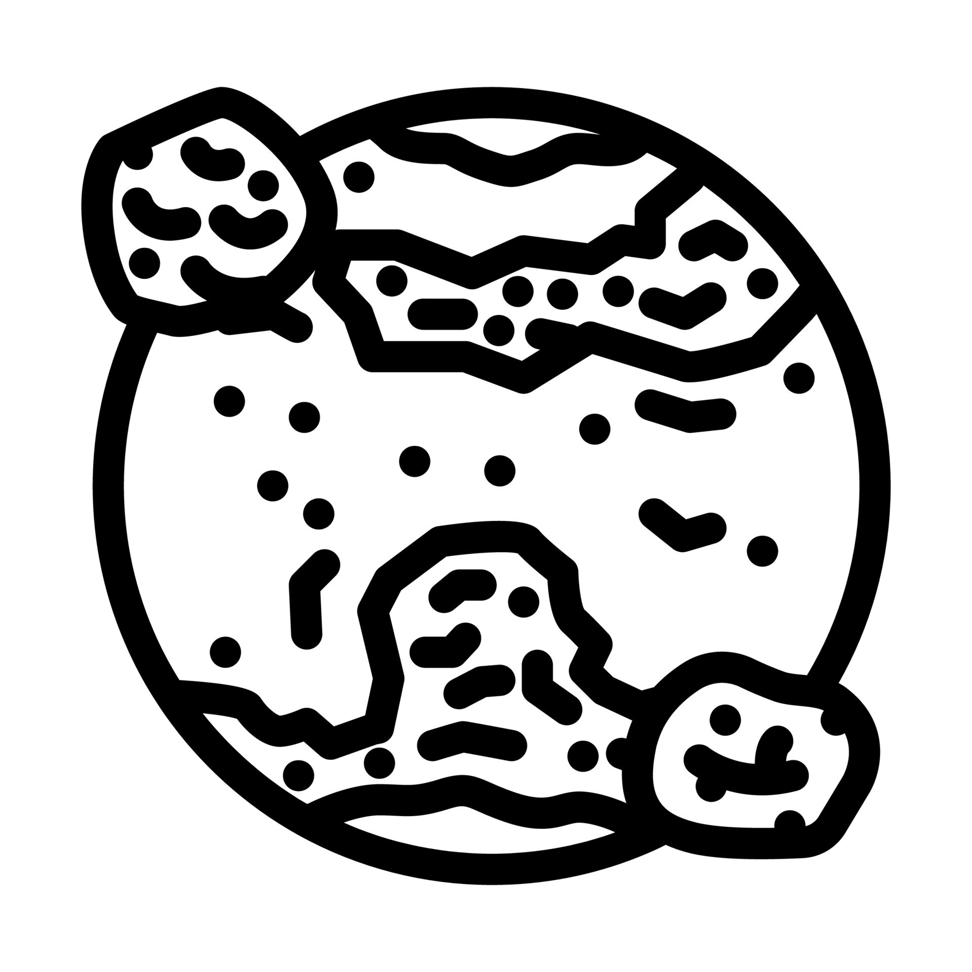 Red Planet Mars Planet Line Icon Vector Illustration 24238499 Vector Art At Vecteezy