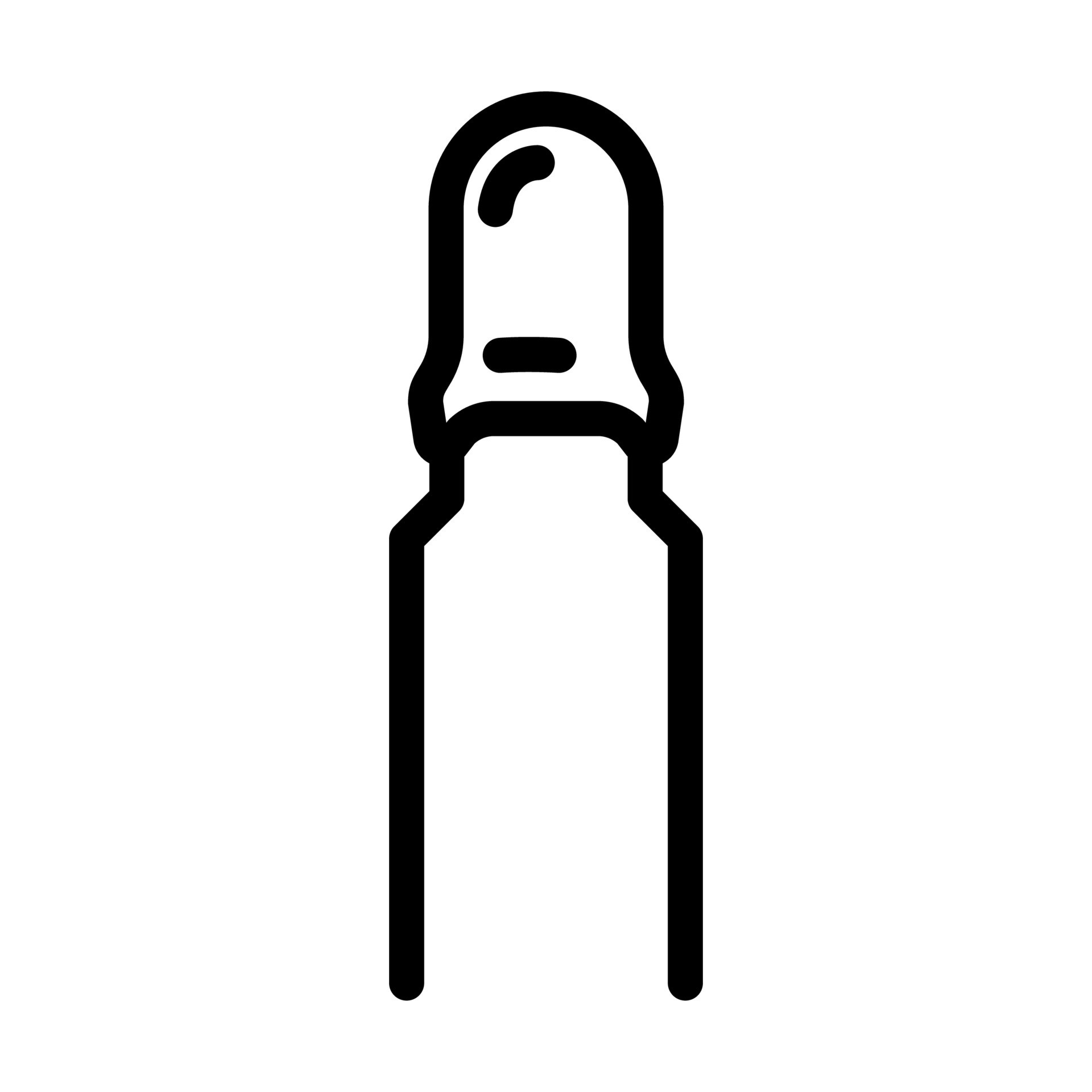 Tantalum Capacitor Electronic Component Line Icon Vector Illustration