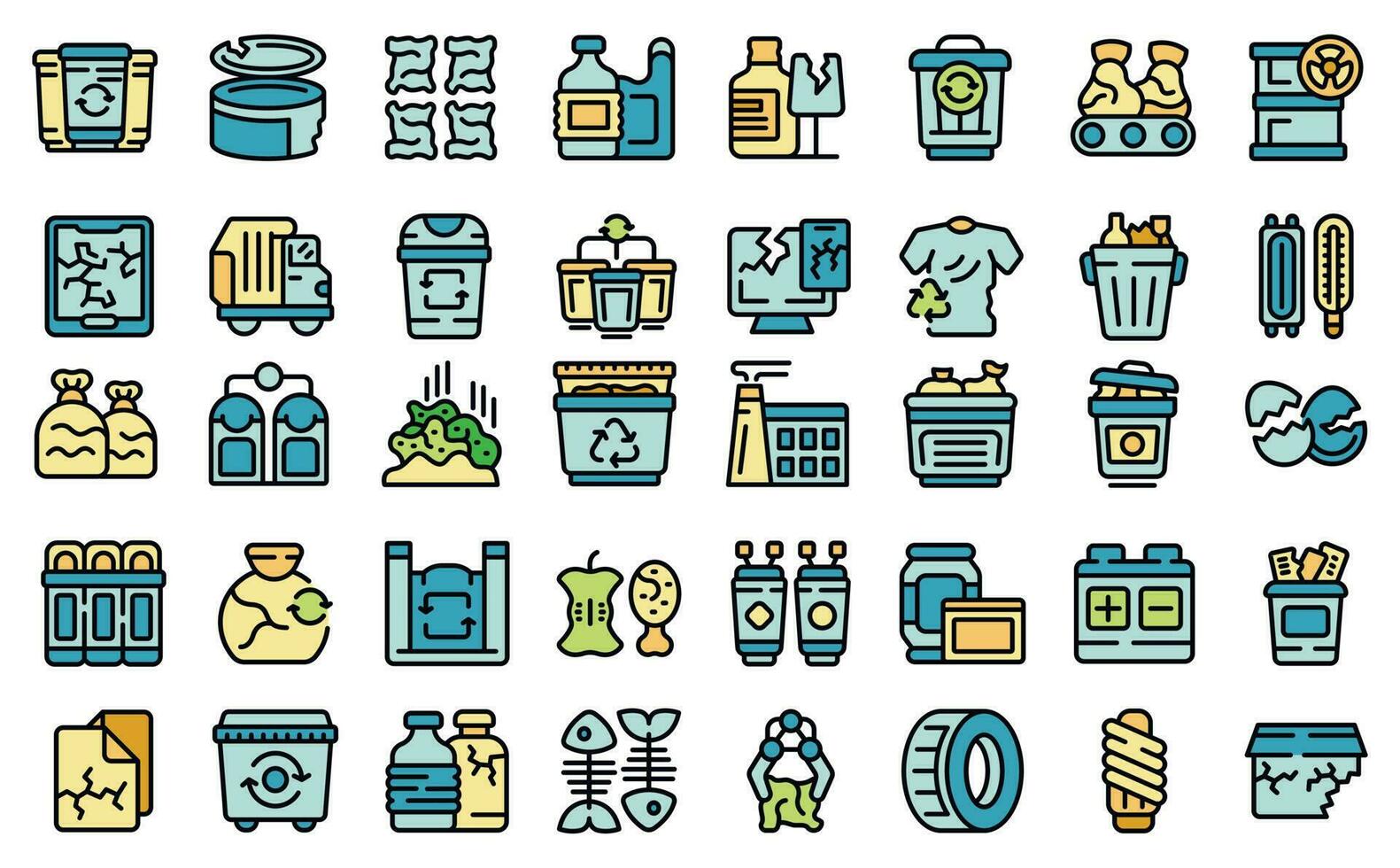 Waste sorting icons set vector flat 24239961 Vector Art at Vecteezy Waste sorting icons set vector flat 24239961 Vector Art at Vecteezy