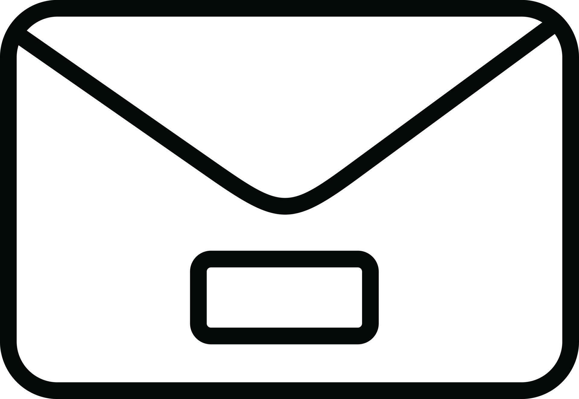 Line art Mail or Envelope icon in flat style. 24241524 Vector Art at ...