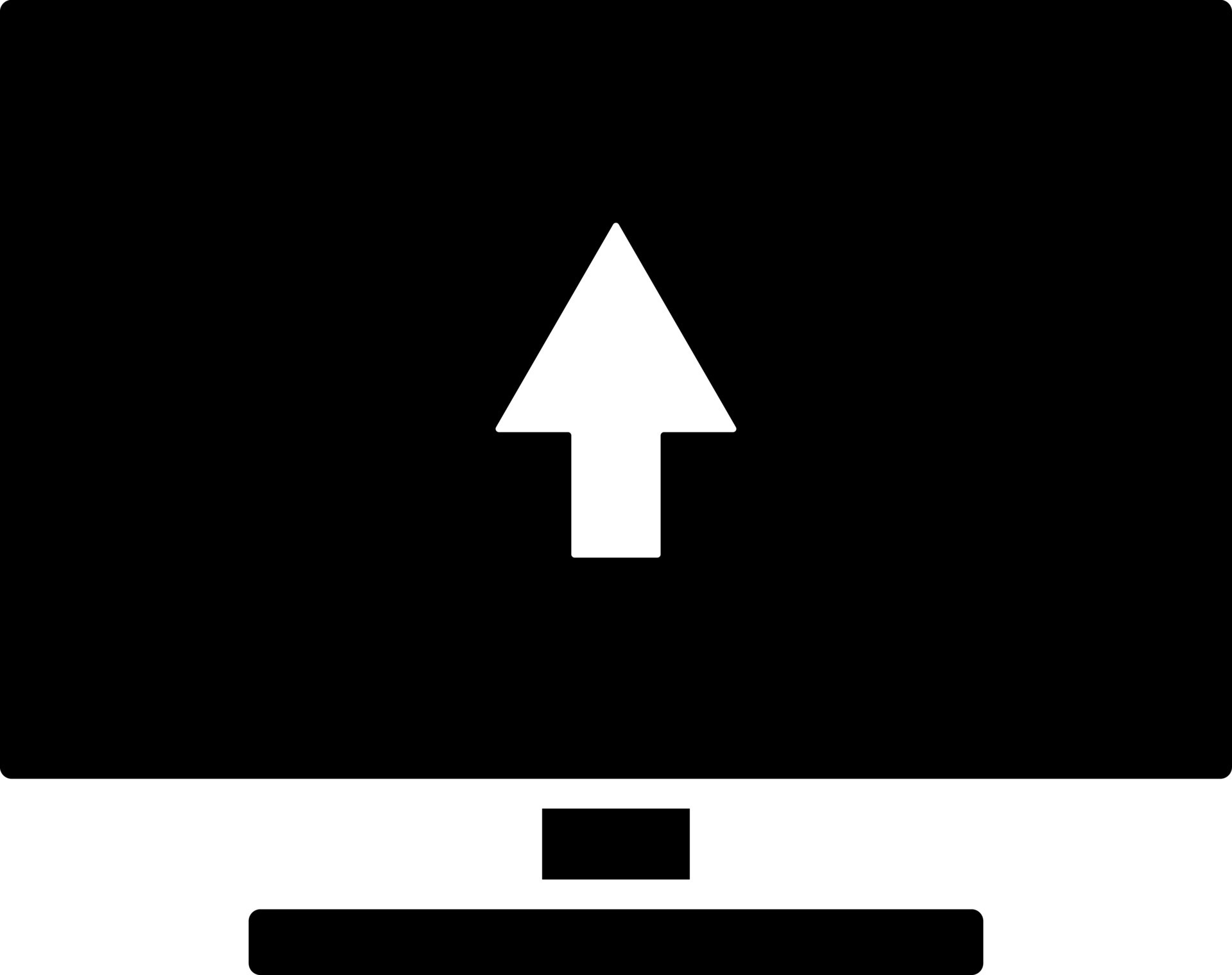 Computer upload icon in flat style. 24244696 Vector Art at Vecteezy