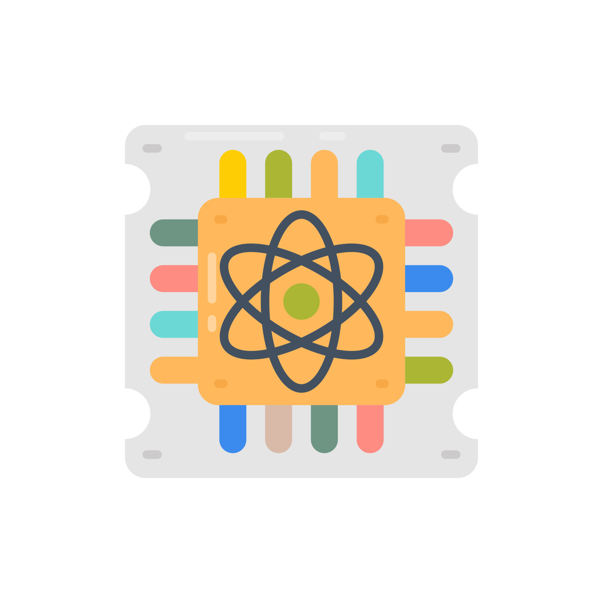 Quantum Computing Icon In Vector Illustration 24246089 Vector Art At