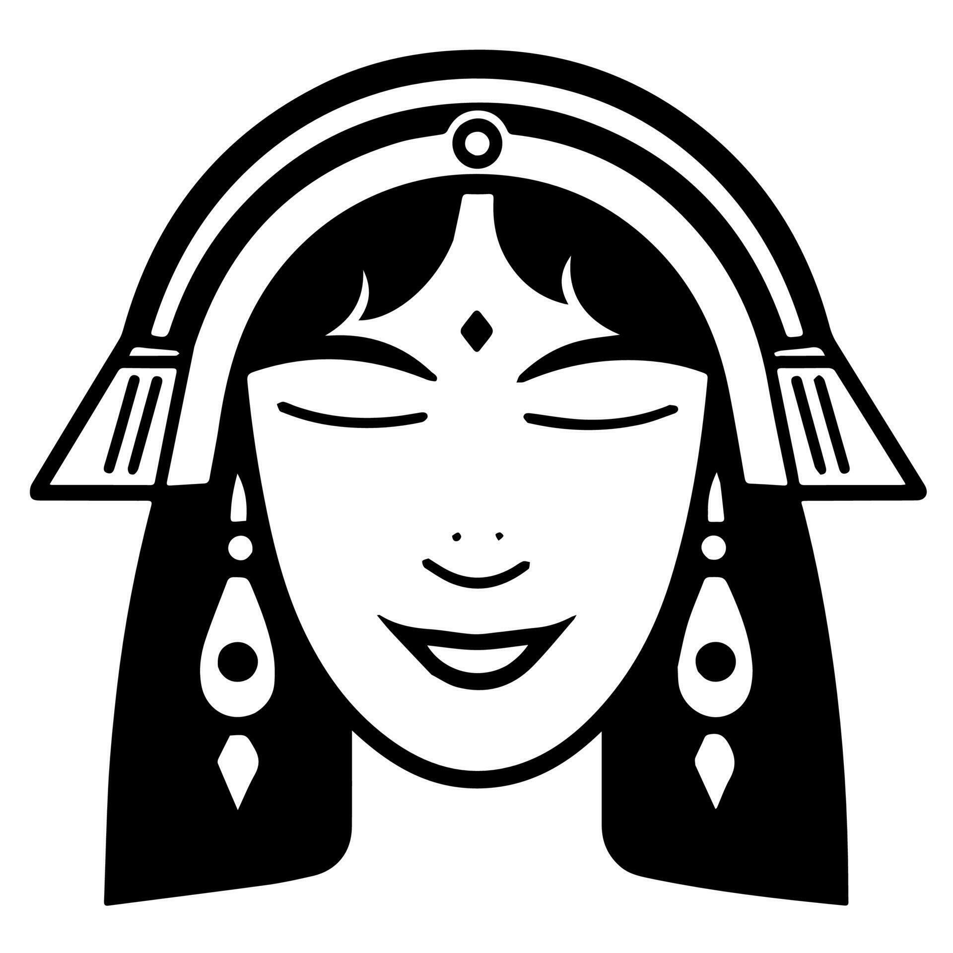 Cleopatra the queen of ancient Egypt, icon vector, cute cartoon ...