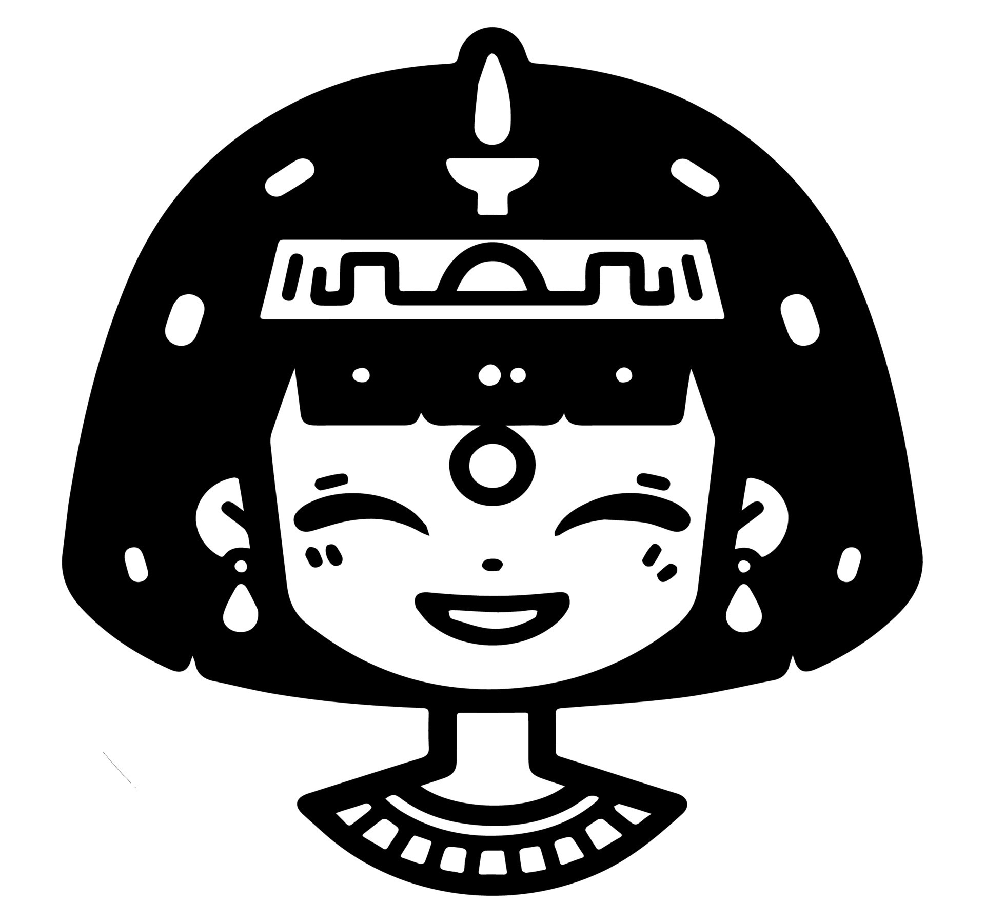 Cleopatra the queen of ancient Egypt, icon vector, cute cartoon ...