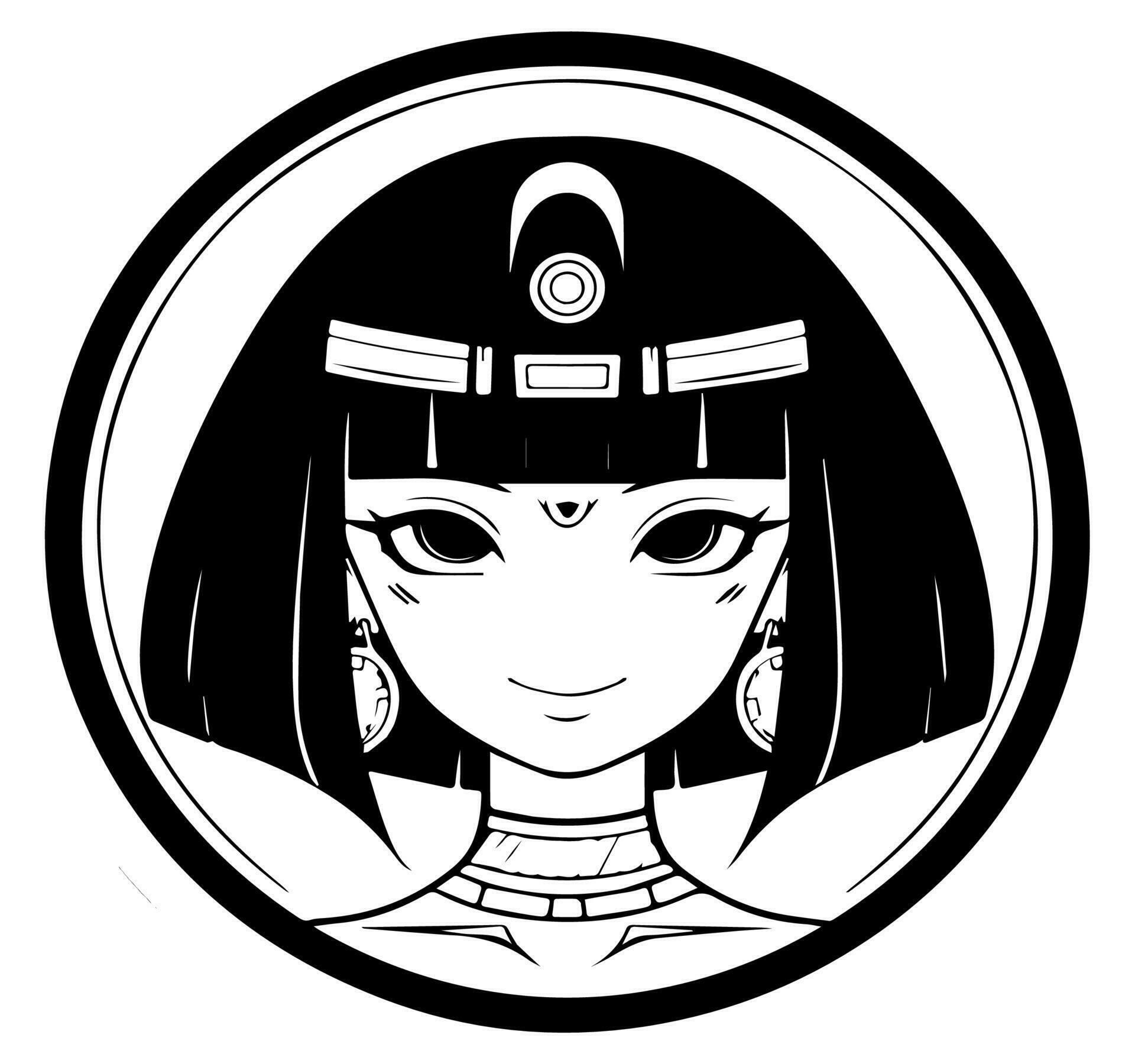Cleopatra the queen of ancient Egypt, icon vector, cute cartoon ...
