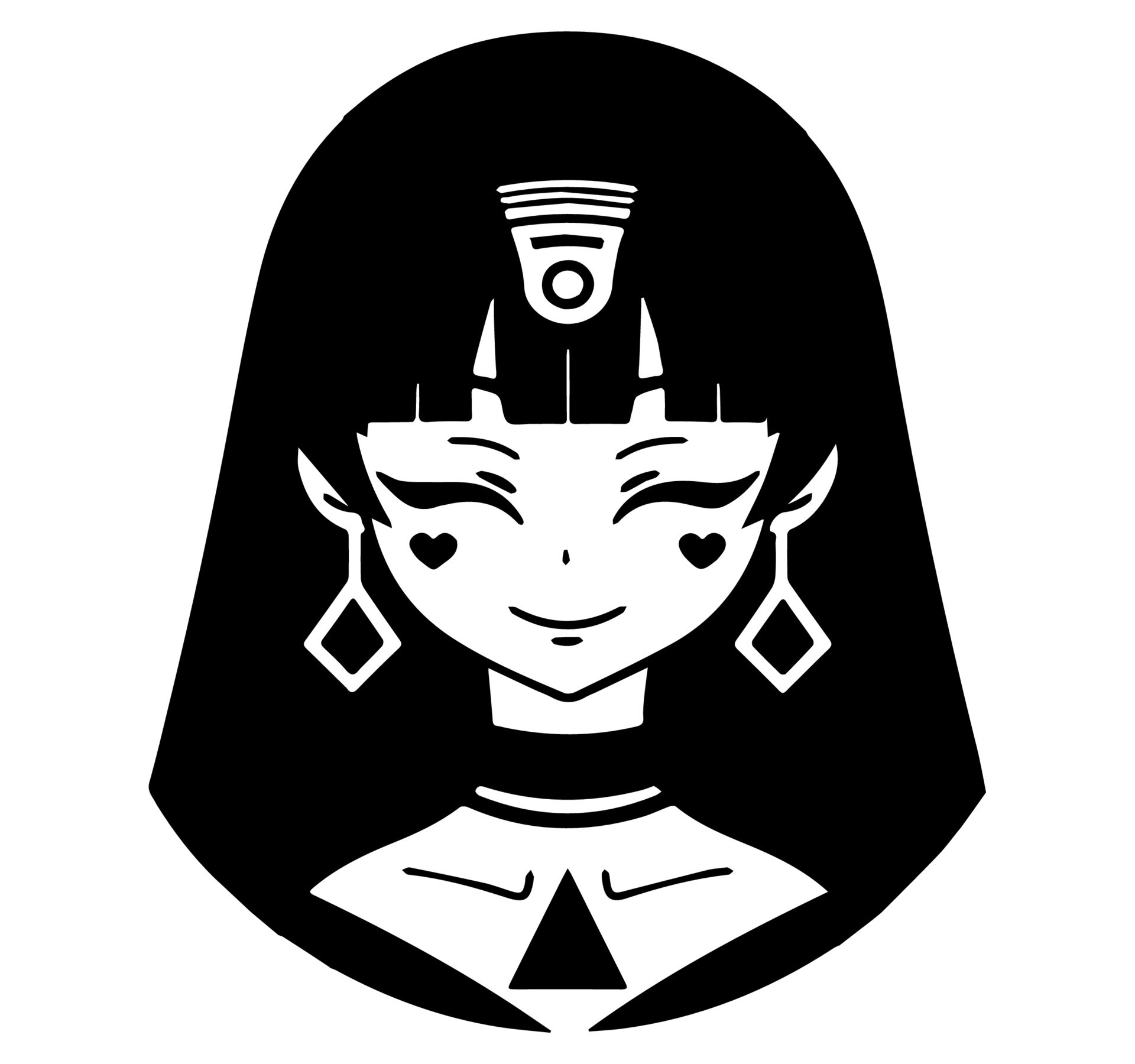 cleopatra el reina de antiguo Egipto, icono vector, linda dibujos ...