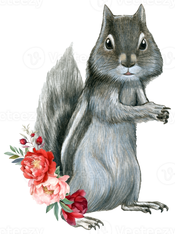 Squirrel watercolor animal wildlife adorable animal 24248335 PNG