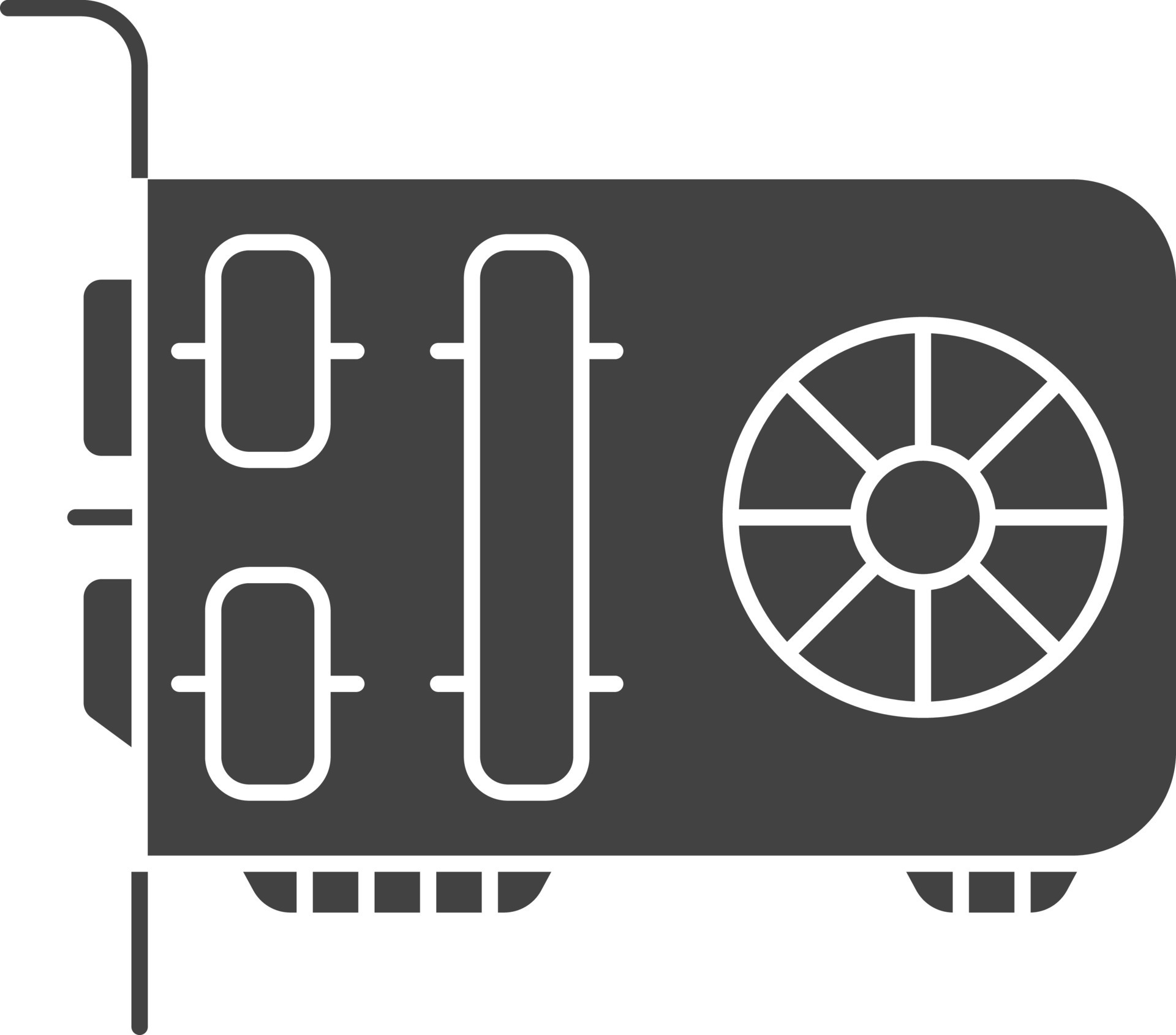 Gray And White GPU Graphics Processing Unit Icon. 24251792 Vector Art ... Gray And White GPU Graphics Processing Unit Icon. 24251792 Vector Art ...