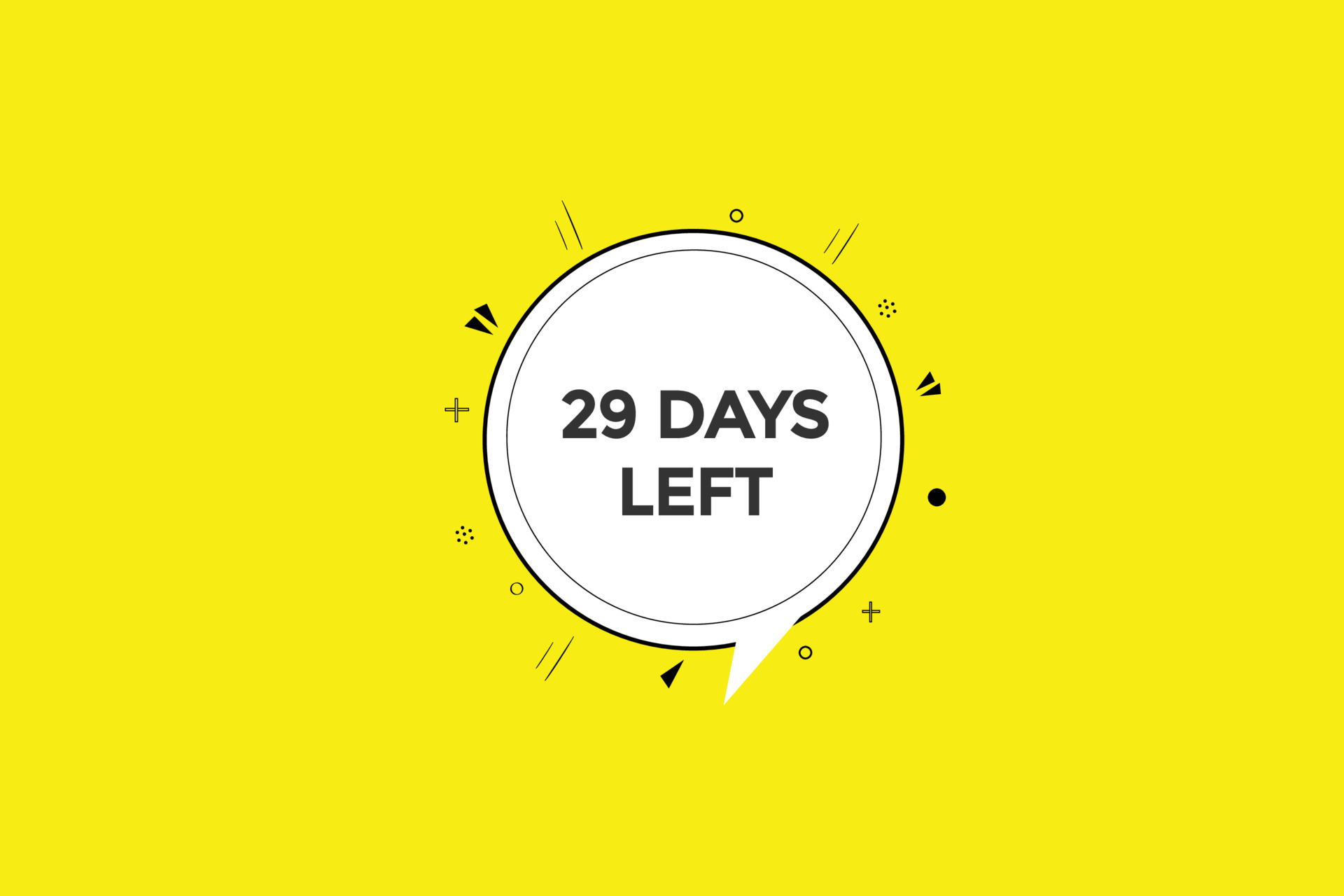 29 days left countdown template, 29 day countdown left banner label ...