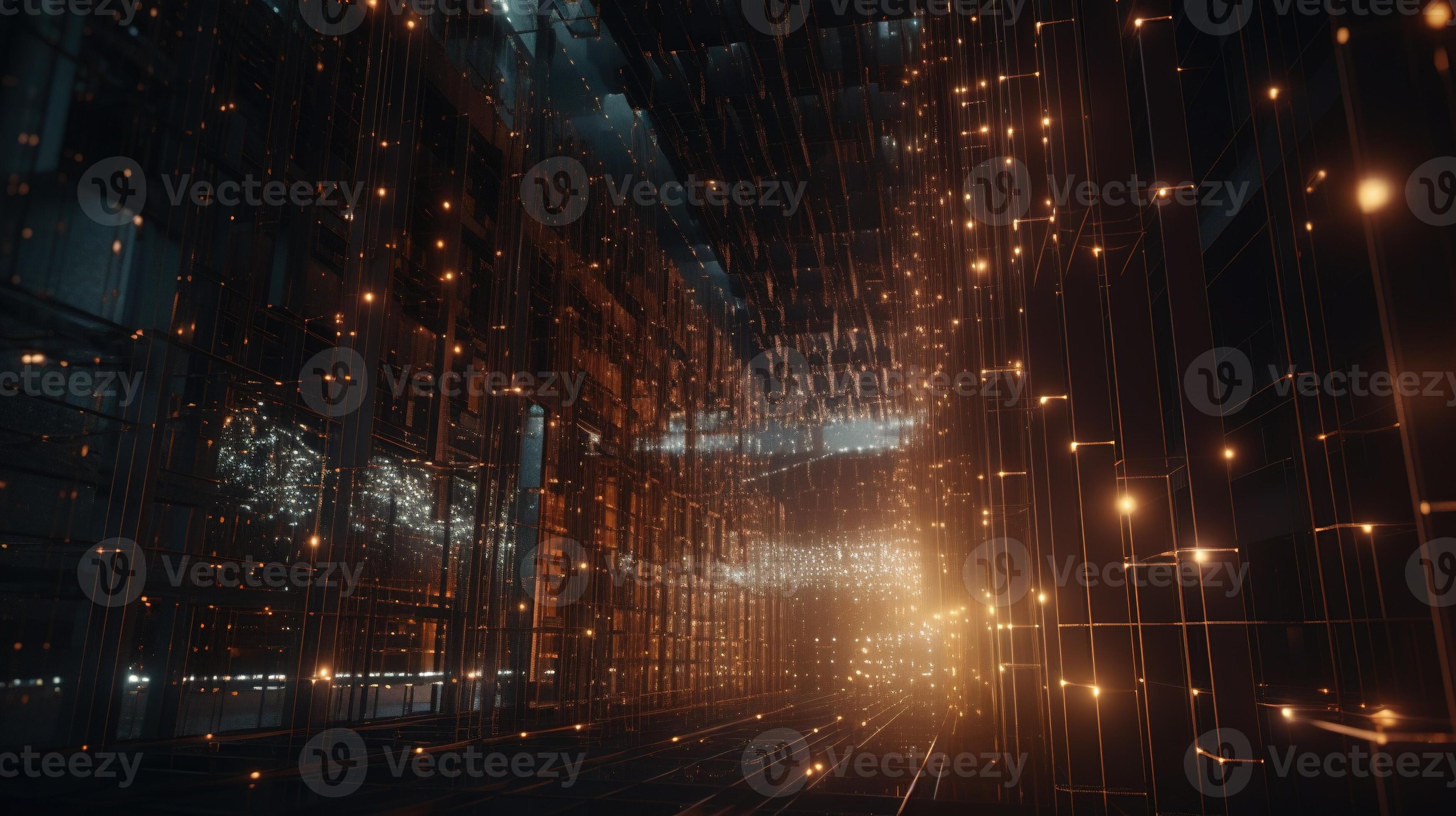 3d Rendering Abstract Digital Technology Background Network Connection Structure Digital Data