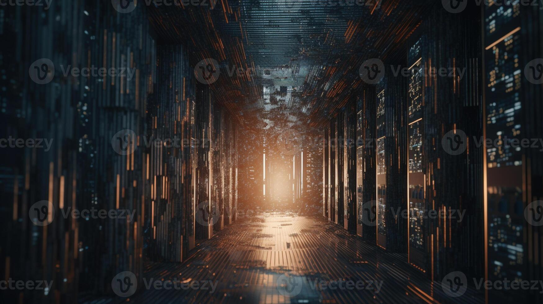 3d rendering abstract digital technology background. Network connection structure. Digital data ...