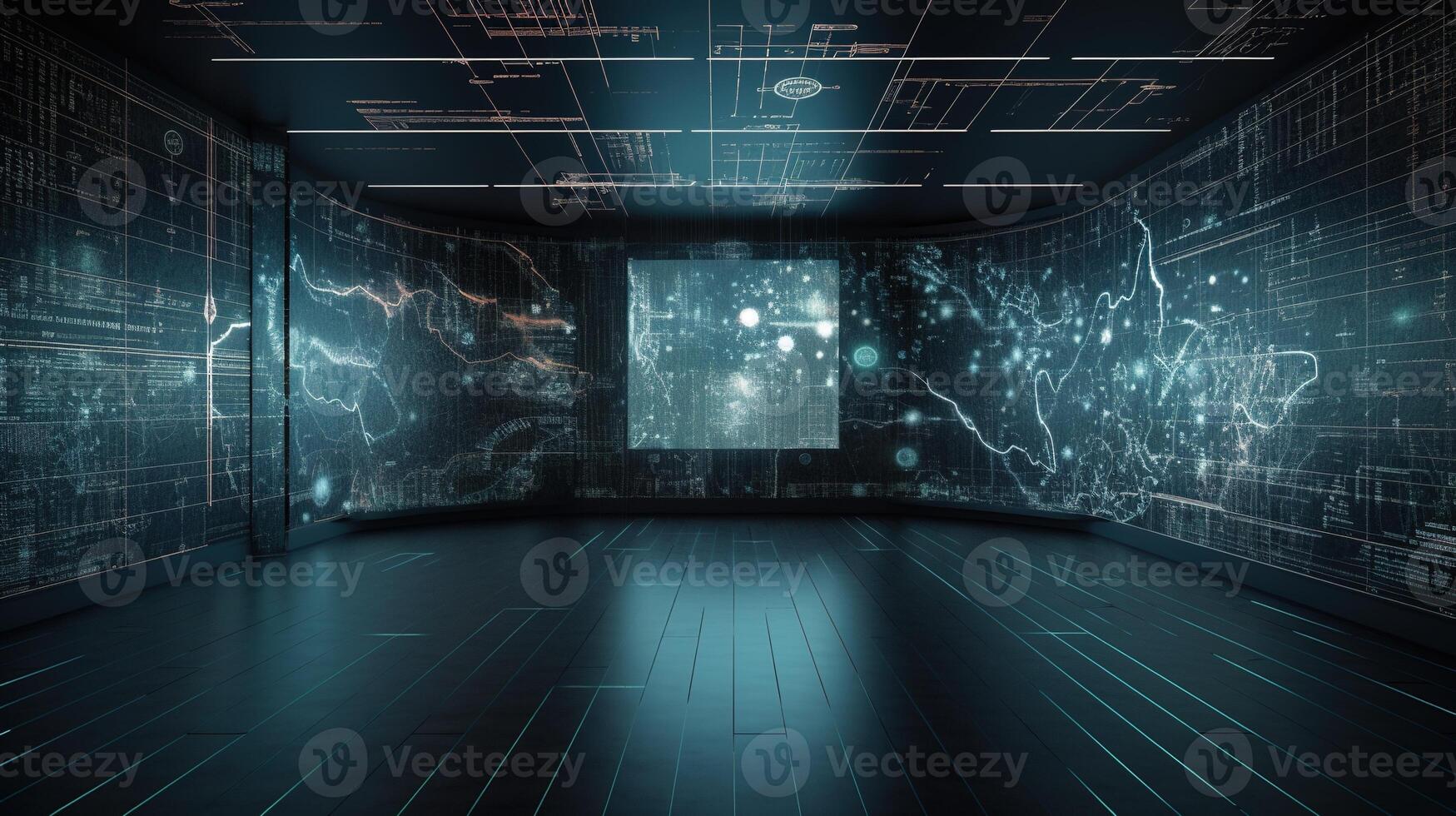 3d Rendering Abstract Digital Technology Background Network Connection Structure Digital Data