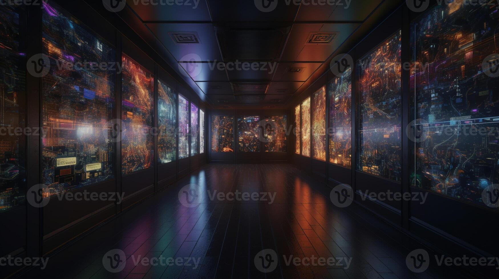 3d Rendering Abstract Digital Technology Background Network Connection Structure Digital Data