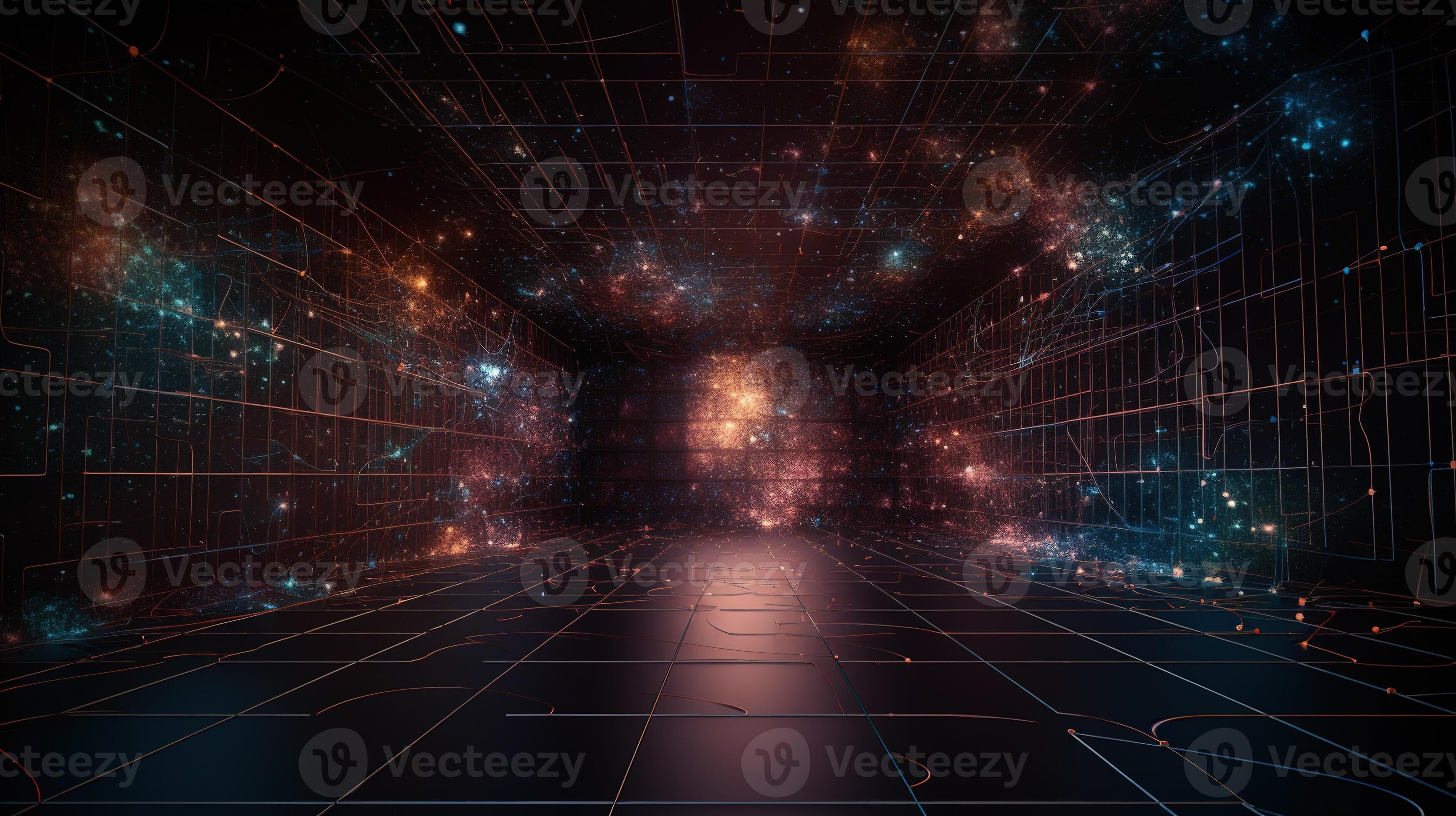 3d Rendering Abstract Digital Technology Background Network Connection Structure Digital Data