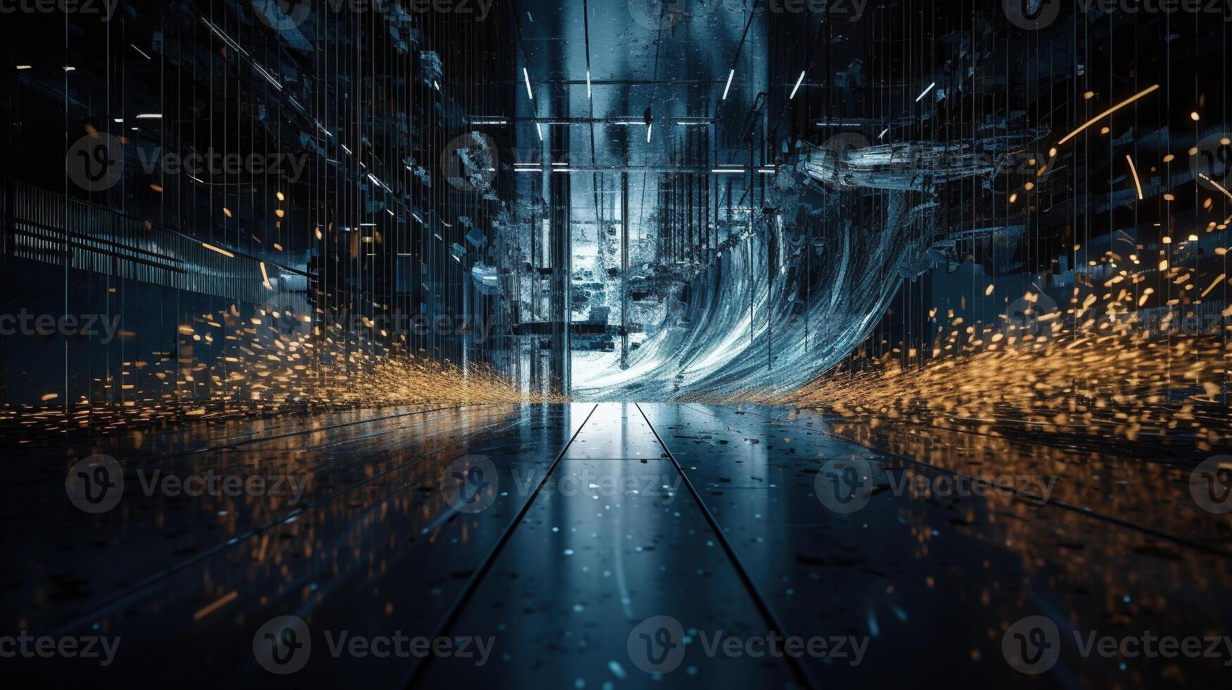 3d Rendering Abstract Digital Technology Background Network Connection Structure Digital Data