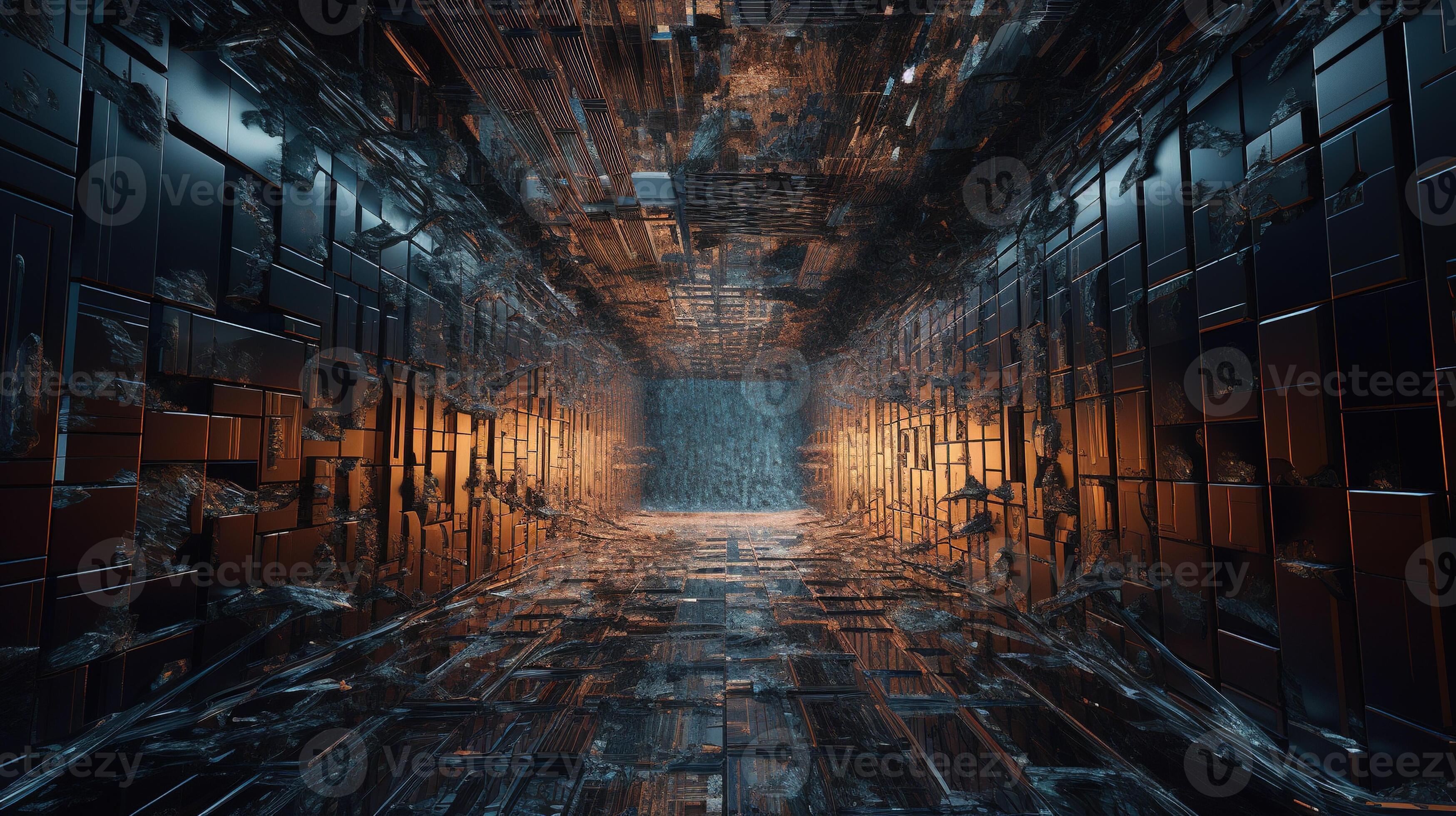 3d Rendering Abstract Digital Technology Background Network Connection Structure Digital Data