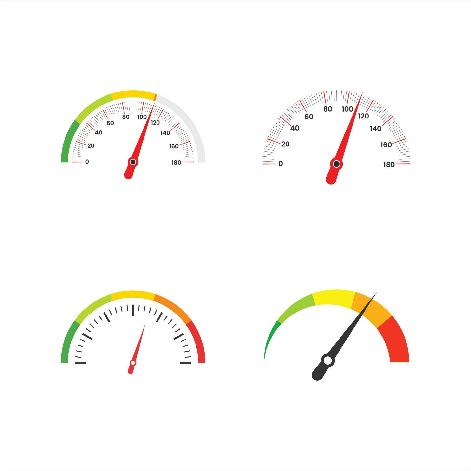 Speedometer scale set 24261521 Vector Art at Vecteezy
