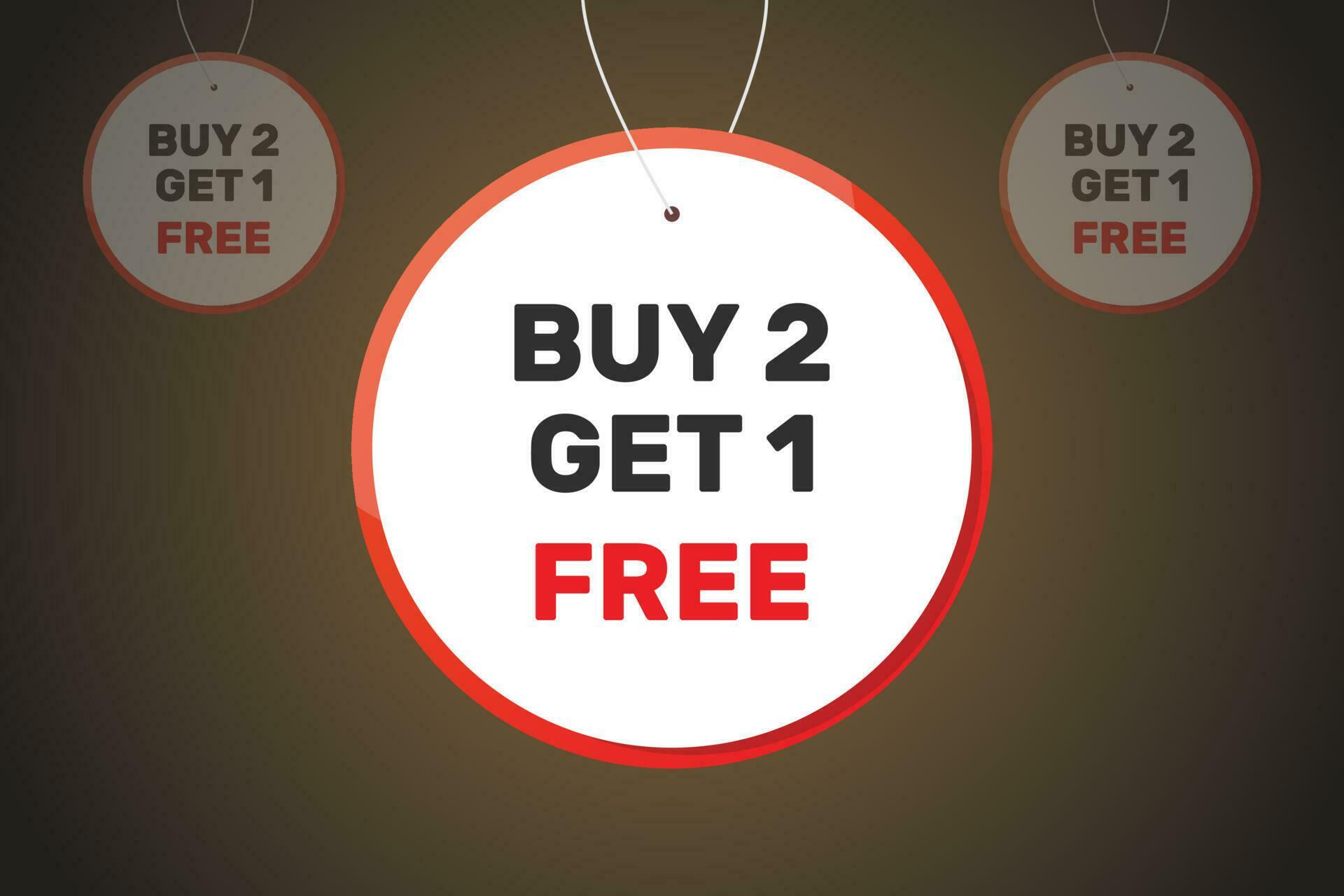 Buy two get one free banner 24261529 Vector Art at Vecteezy