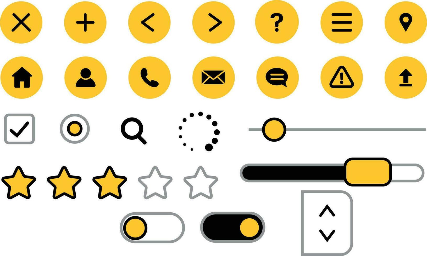 Interaction Buttons And Icons 24261671 Vector Art At Vecteezy