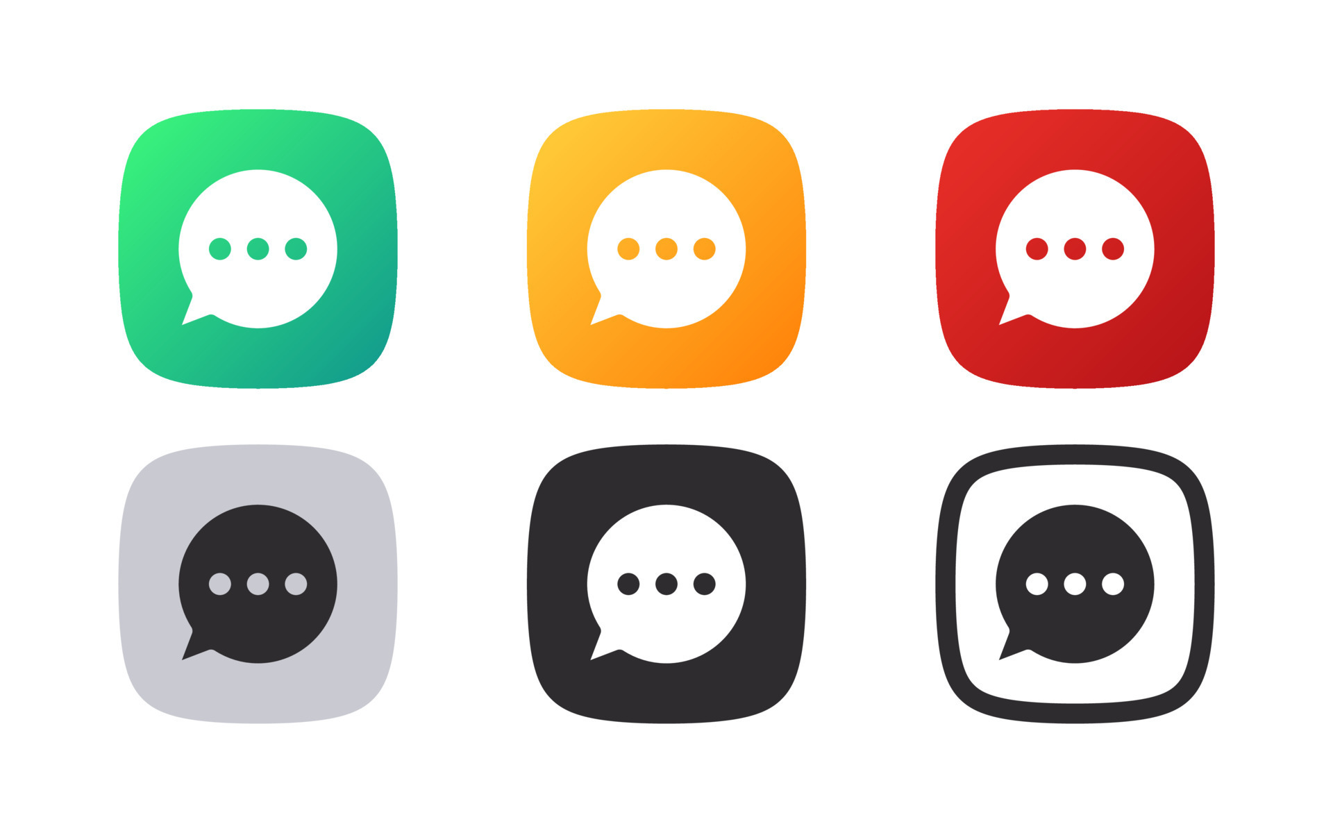 Conceptual message icons. Set of Chat Message Bubbles. Notification ... Conceptual message icons. Set of Chat Message Bubbles. Notification ...