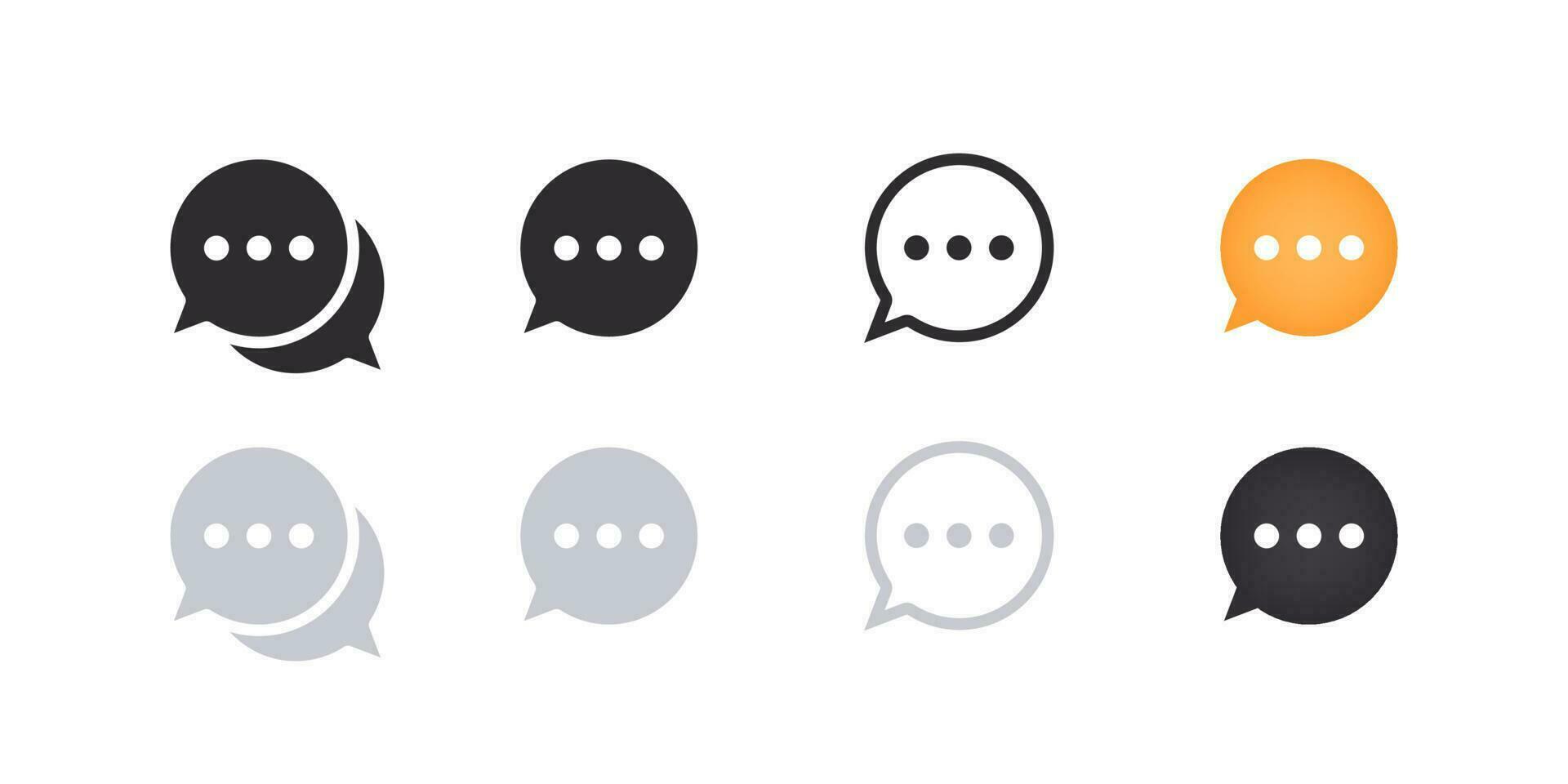 Round message icons. Message icons. Chat Message Bubbles. Vector ...