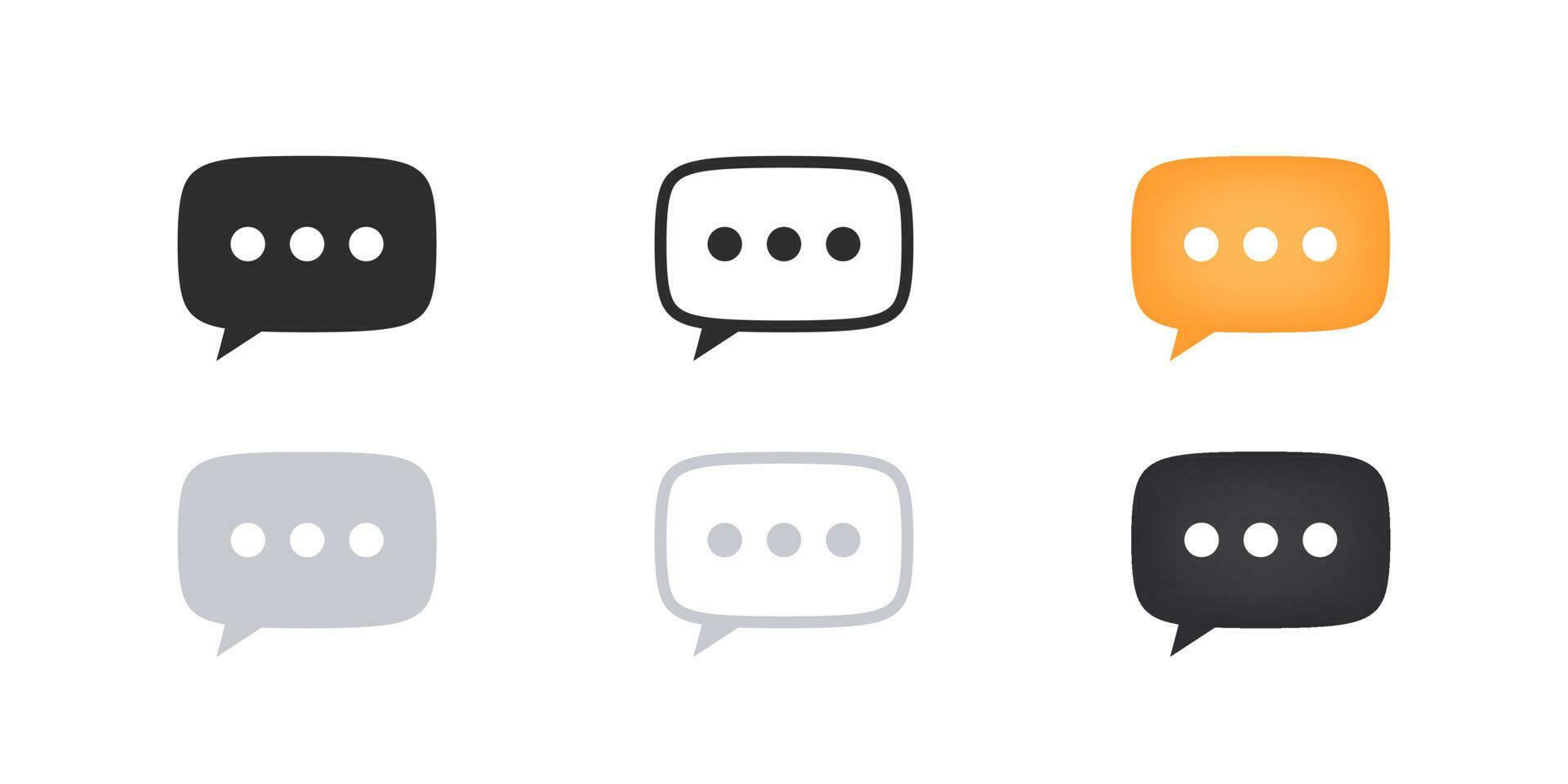 Chat message icons. Message icons. Chat Message Bubbles. Vector ...