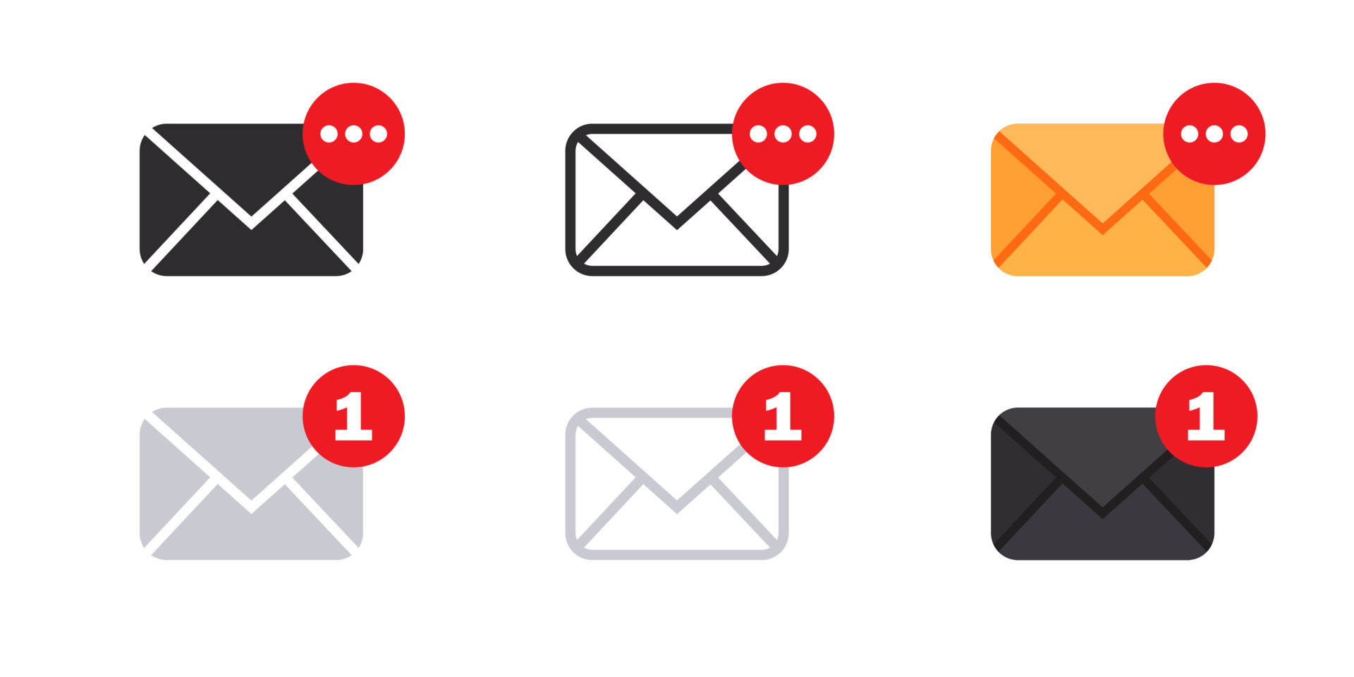 Notification icons. Message icons. Chat Message Bubbles. Vector ...