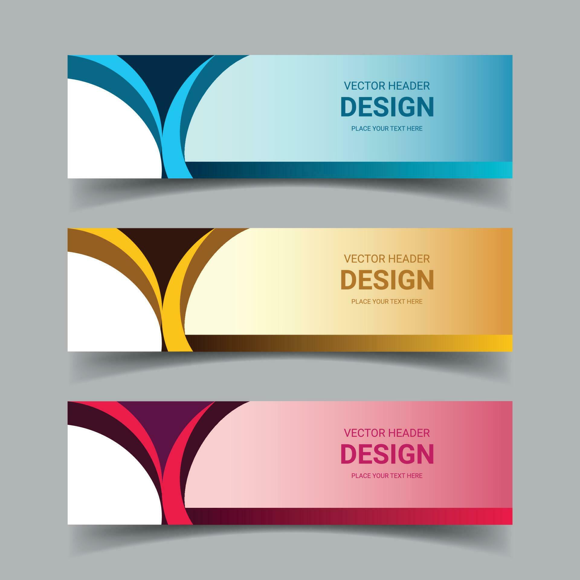 Set of colorful vector abstract baners and Web banner design background ...