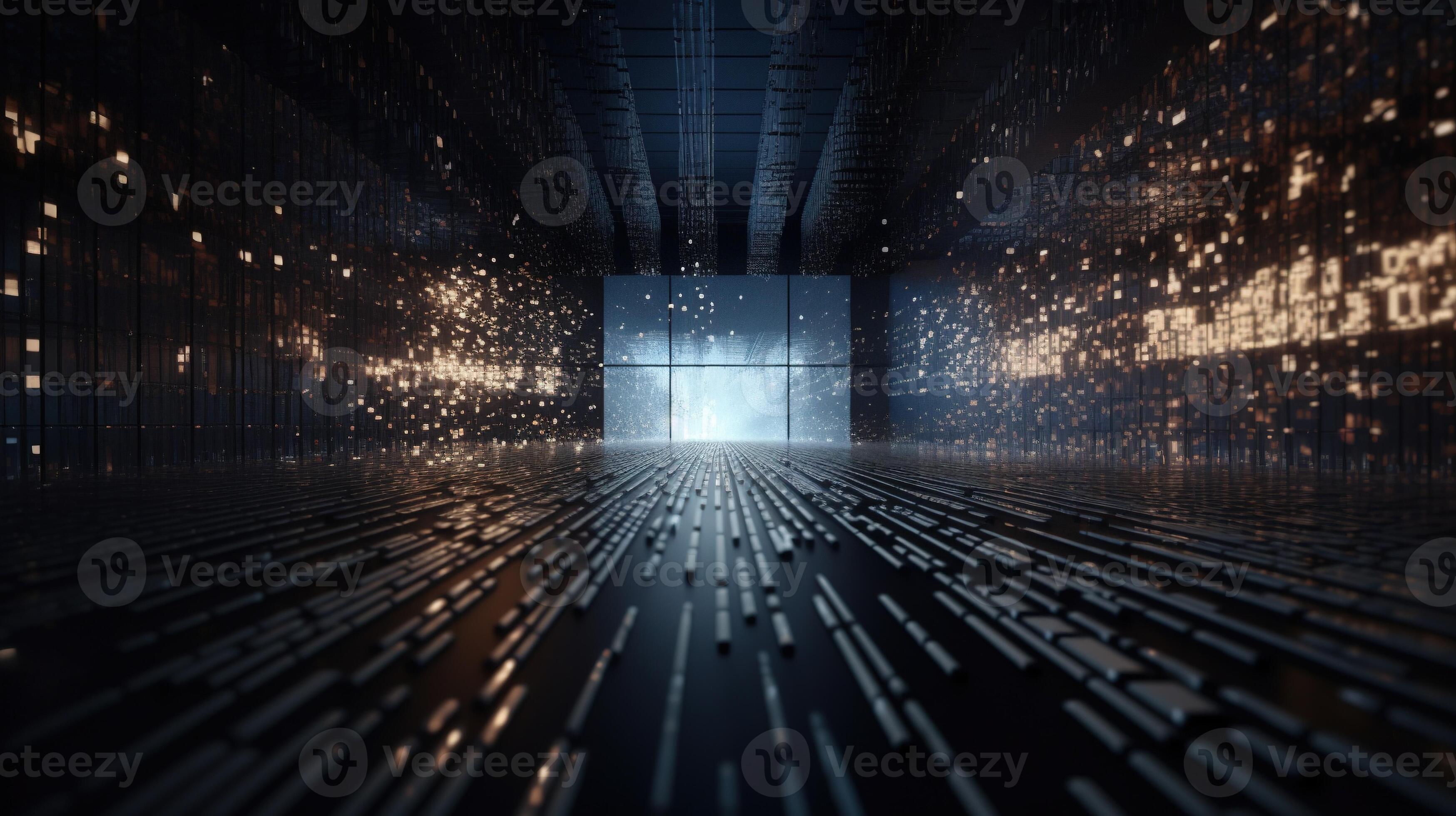 3d Rendering Abstract Digital Technology Background Network Connection