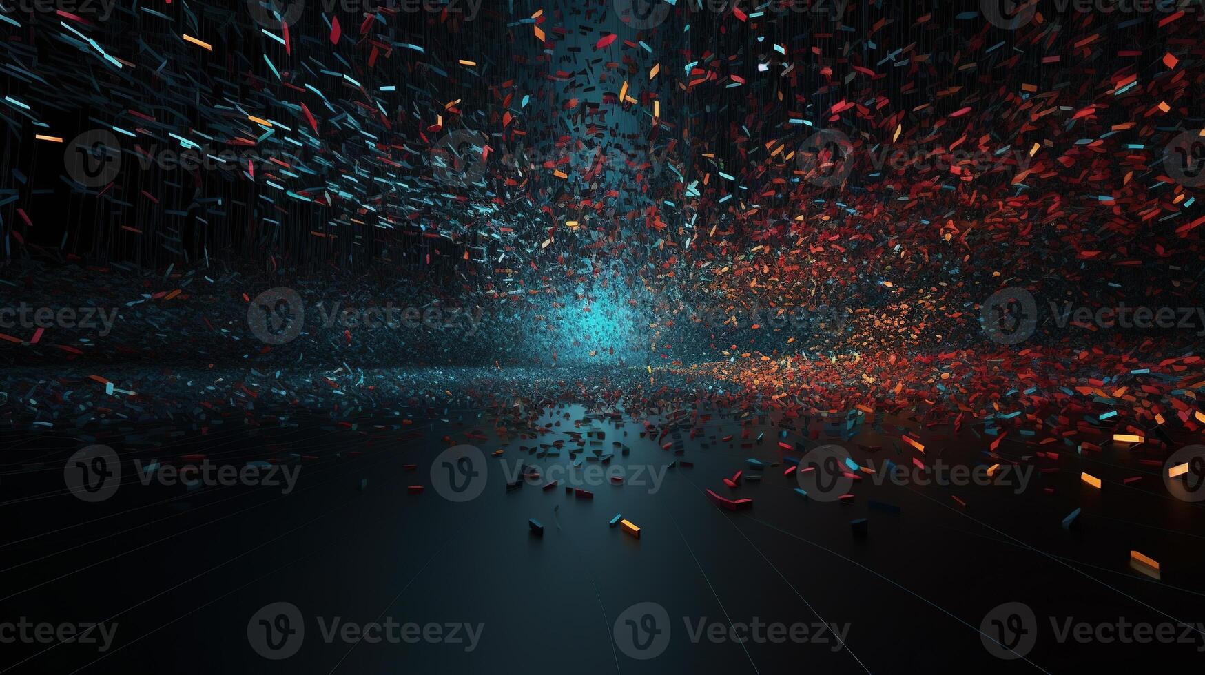 3d Rendering Abstract Digital Technology Background Network Connection Structure Digital Data