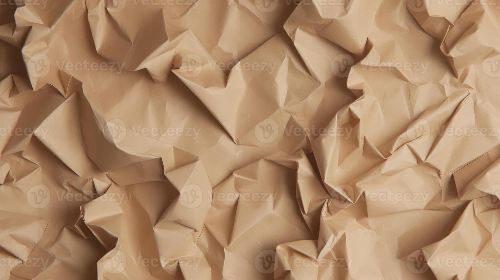 close up of crumpled brown paper texture background with copy space ...