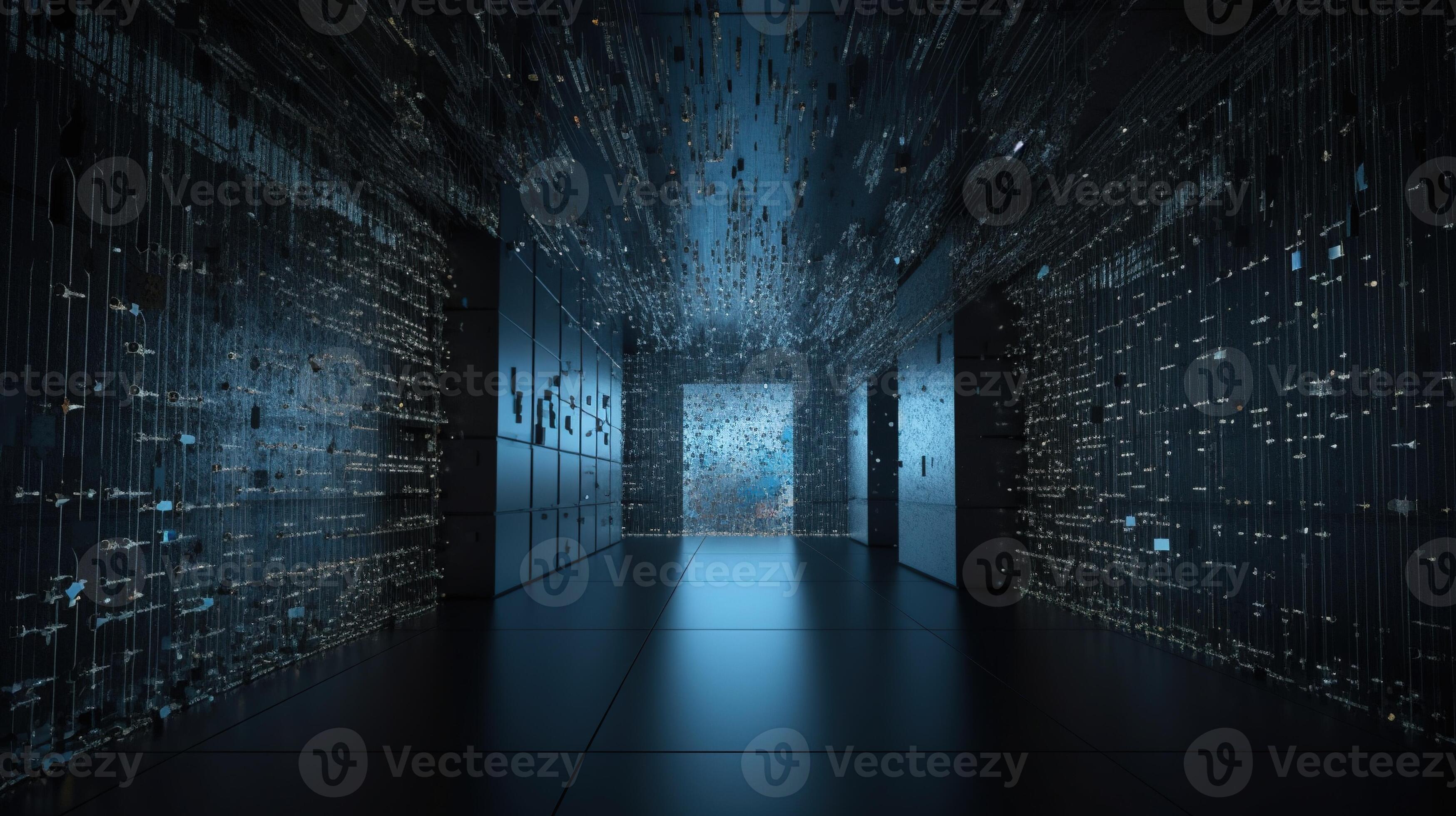 3d Rendering Abstract Digital Technology Background Network Connection Structure Digital Data