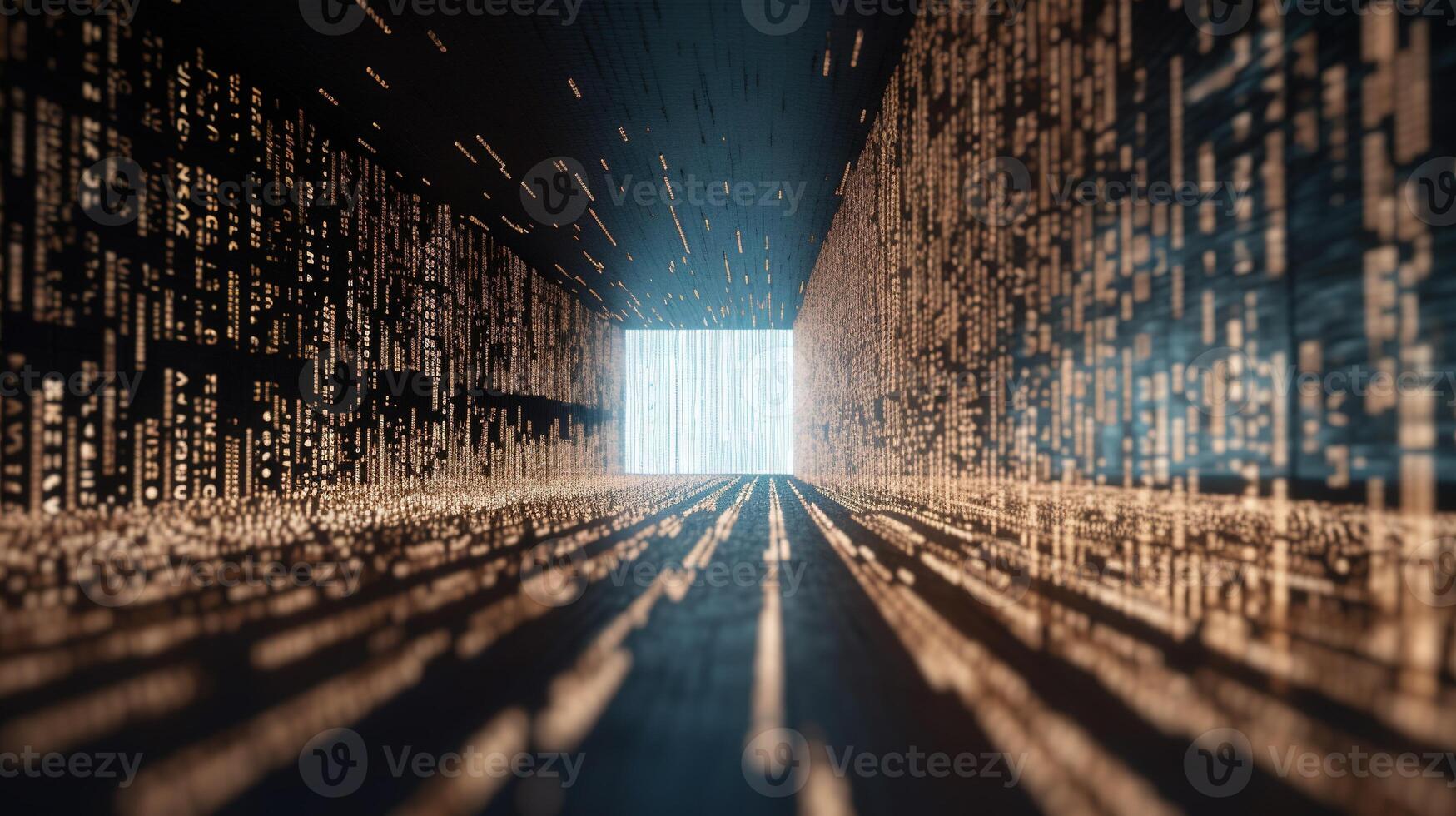 3d Rendering Abstract Digital Technology Background Network Connection Structure Digital Data